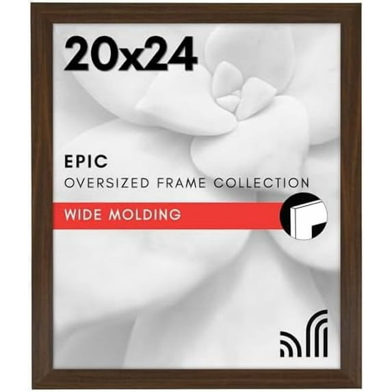 20x24 Picture Frame with Polished Plexiglass - Wide Picture Frames Made ...