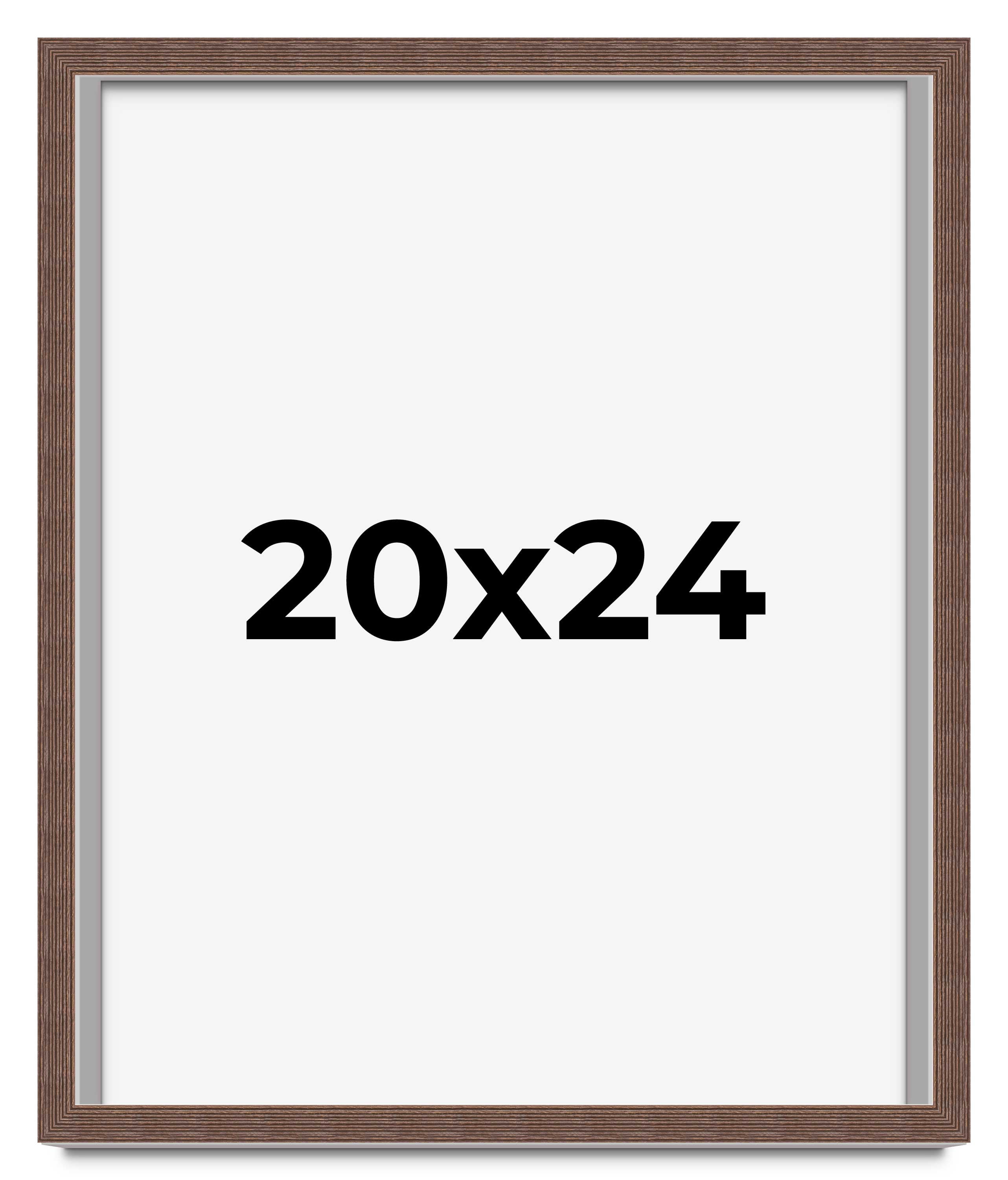 20x24 Shadow Box Frame Brown | 1.125 inches Deep Real Wood Rustic ...