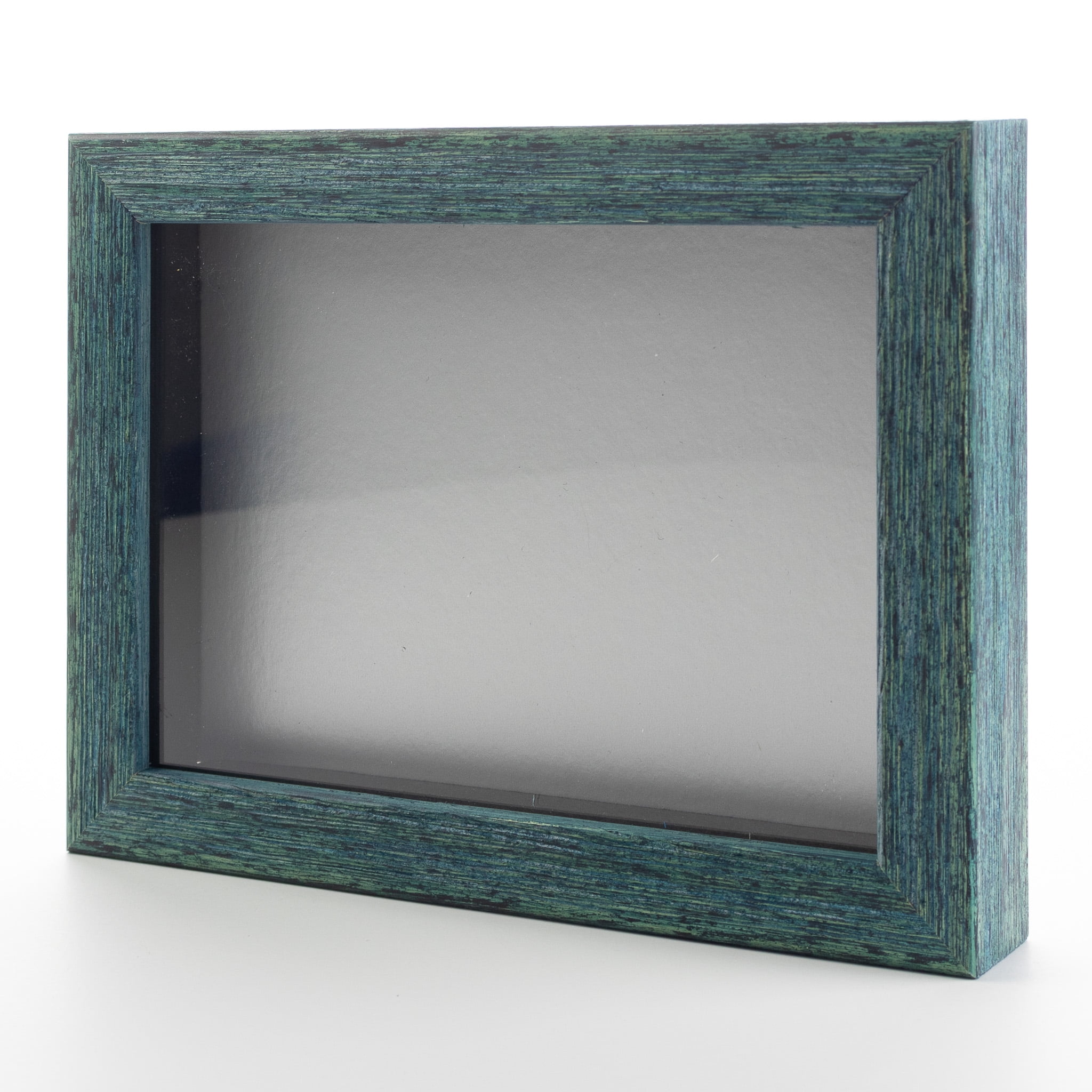 20x24 Shadow Box Frame Farm Blue Real Wood with a Silver Acid-Free ...