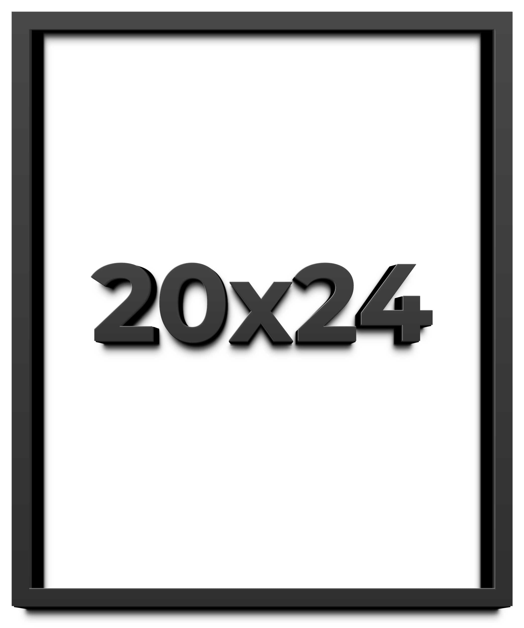 20x24 Shadowbox Gallery Wood Frames - Black DEEP Shadow Box Frame with ...