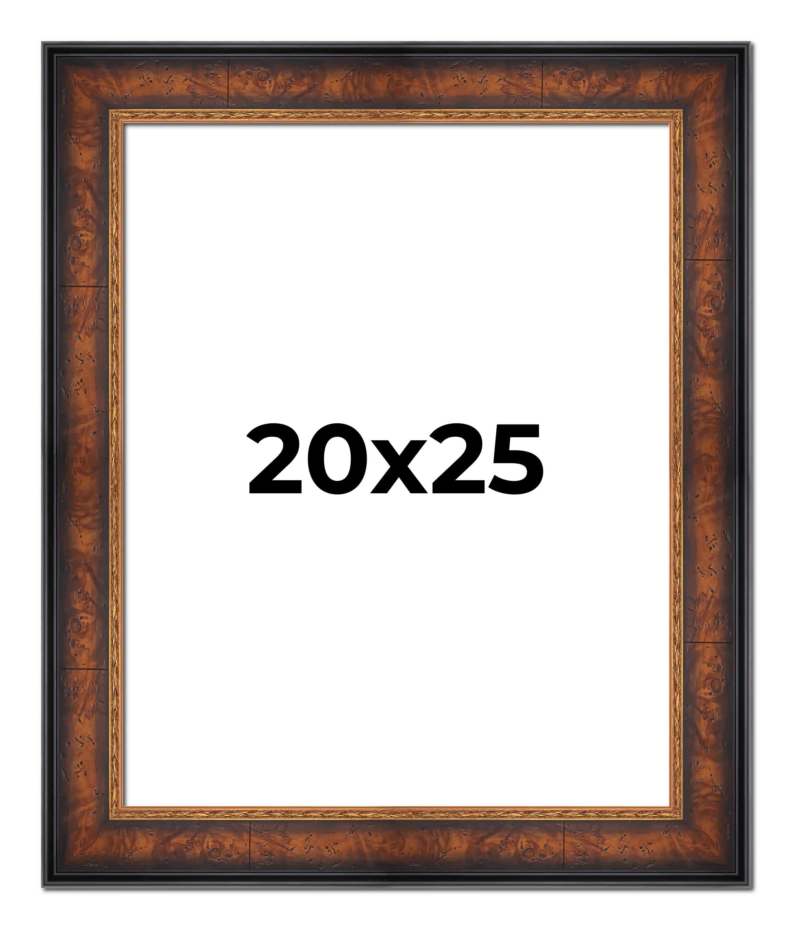 20x25 Frame Brown Walnut Gold Ornate Trim Solid Wood Plein Air Picture ...