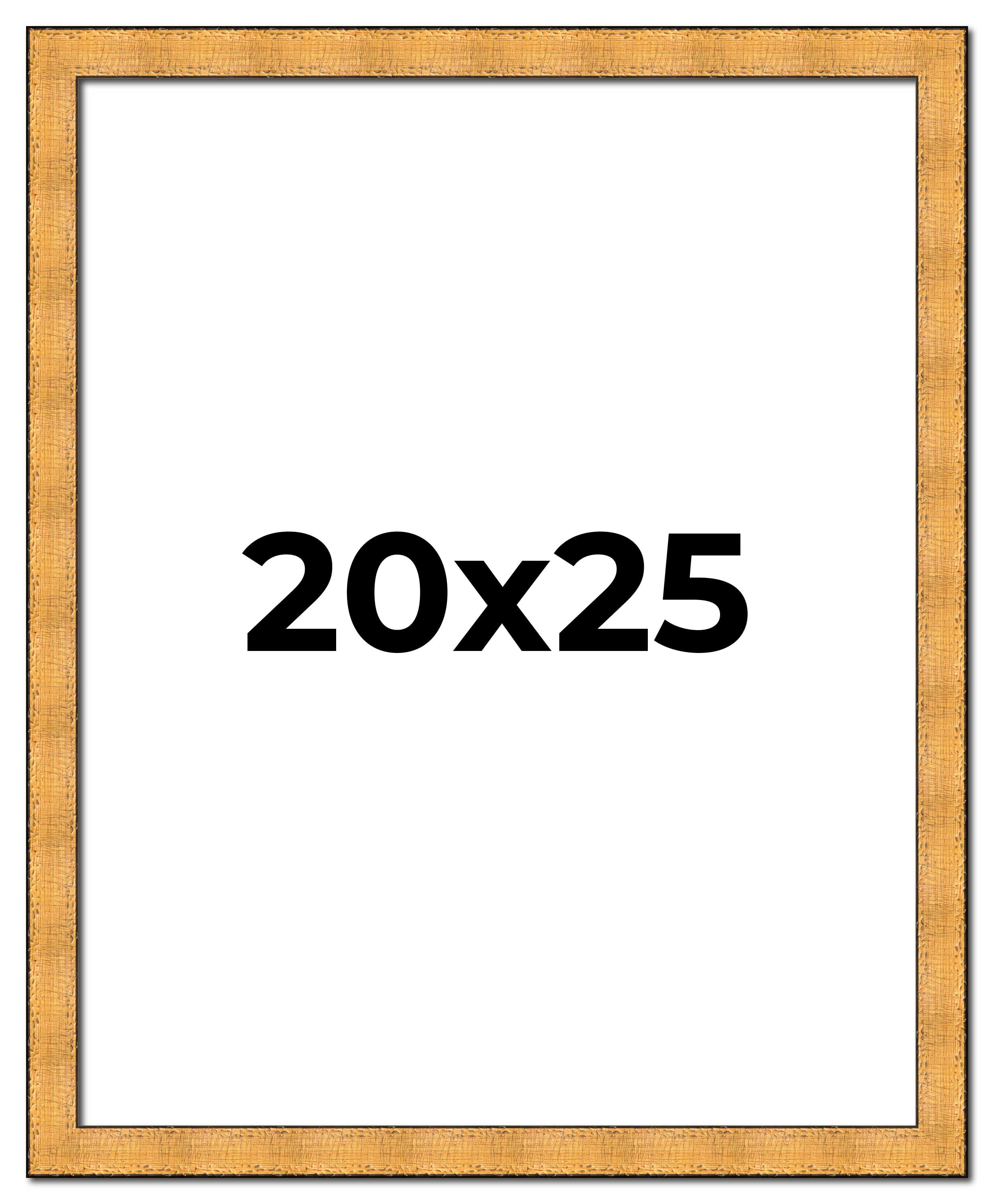 20x25 Frame Gold Rustic Solid Wood Picture Frame | 1.25 Inch Wide ...