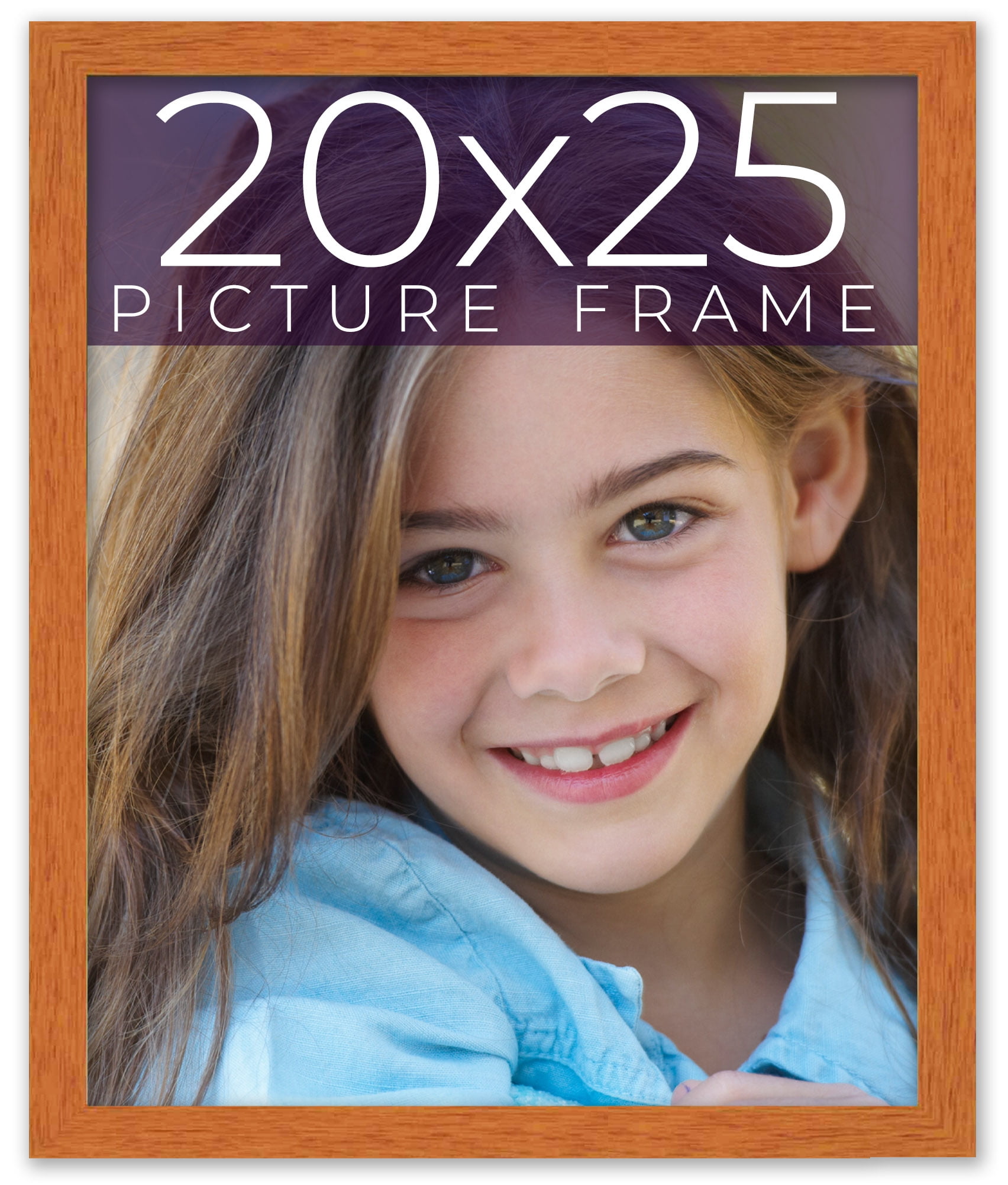 20x25 Honey Brown Real Wood Picture Frame Width 0.75 inches | Interior ...
