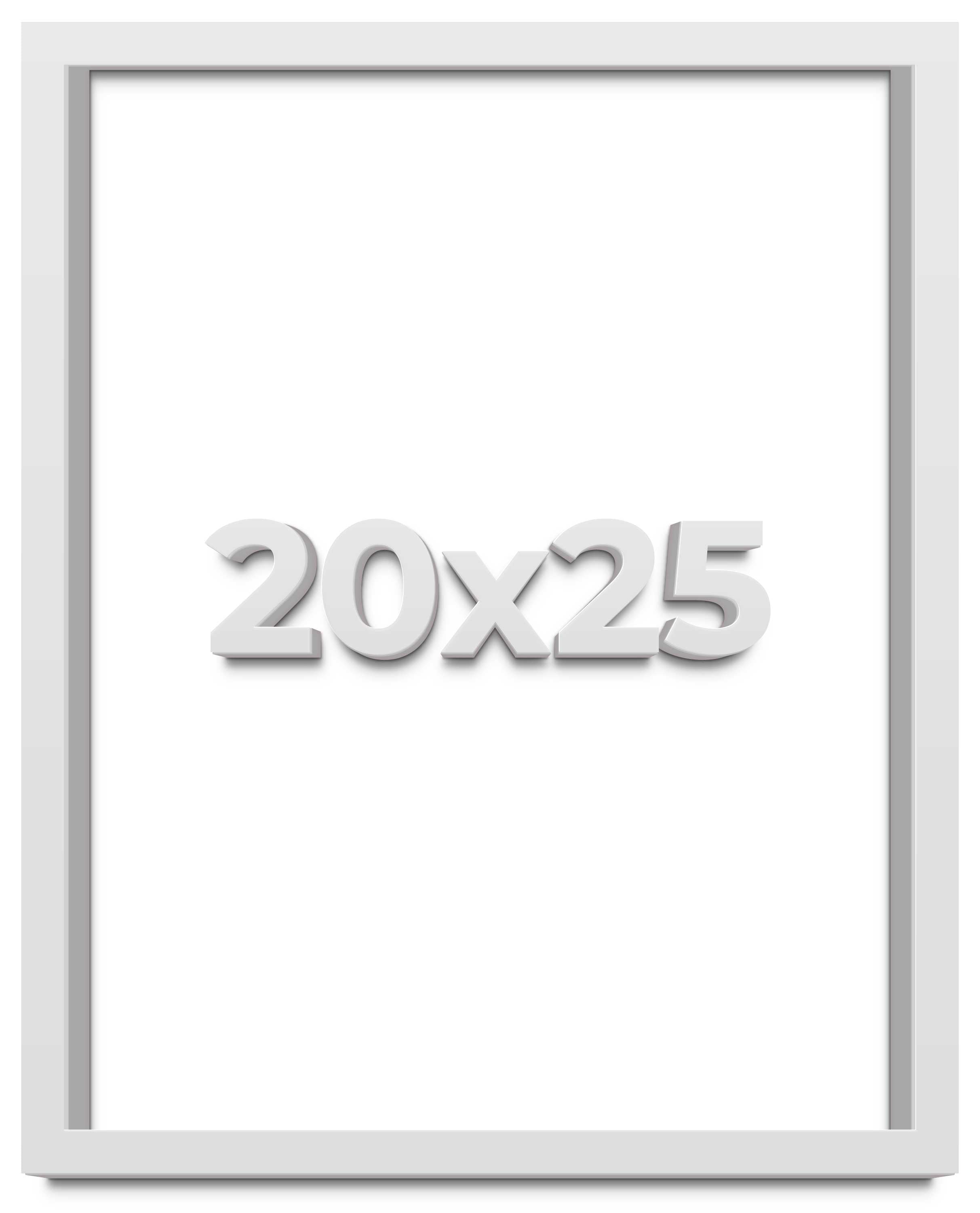 20x25 Shadow Box High Gloss White Display Frame | 1.625 Inches Deep | 1 ...