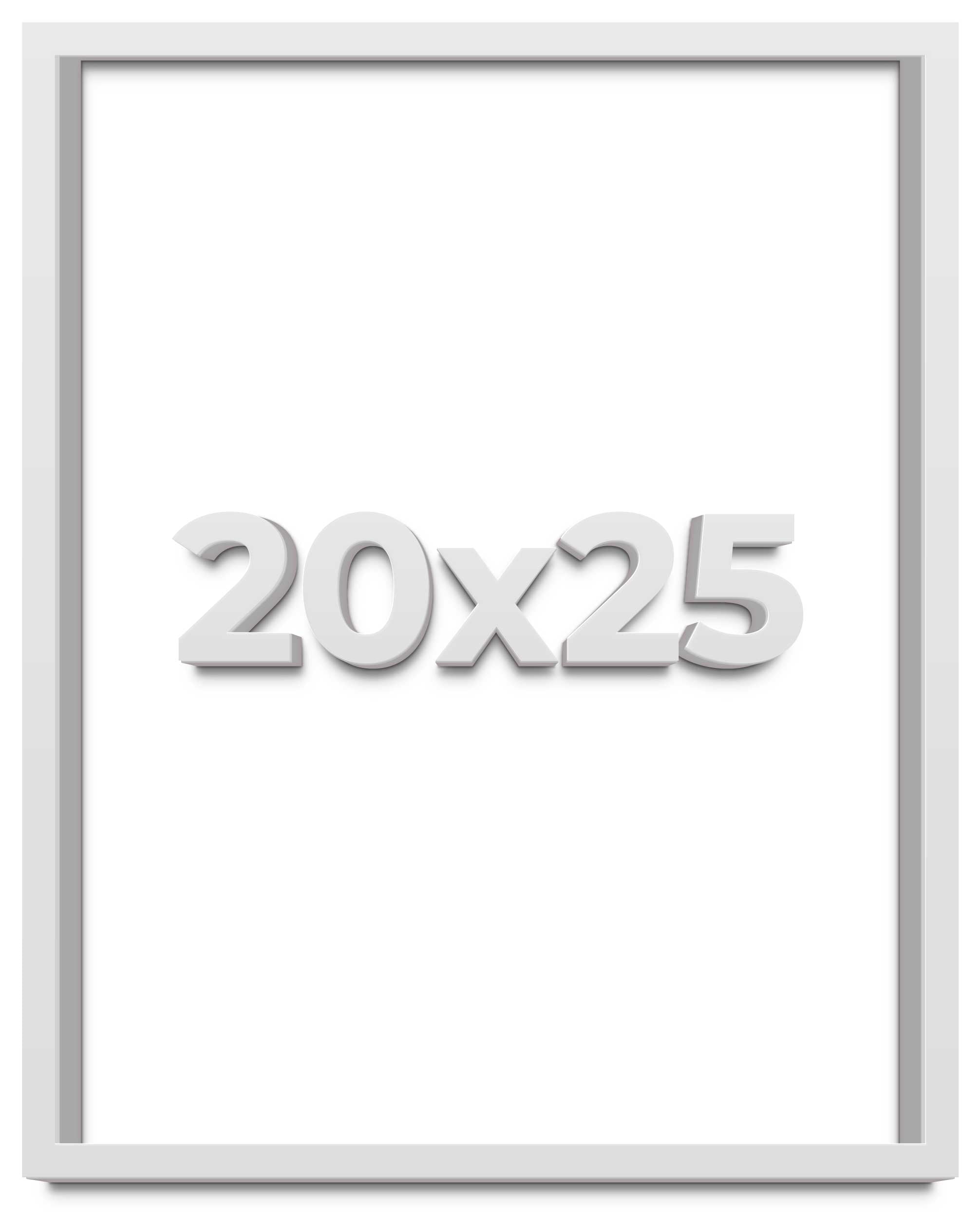20x25 Shadow Box White Contemporary Wood Shadow Box with White Acid ...