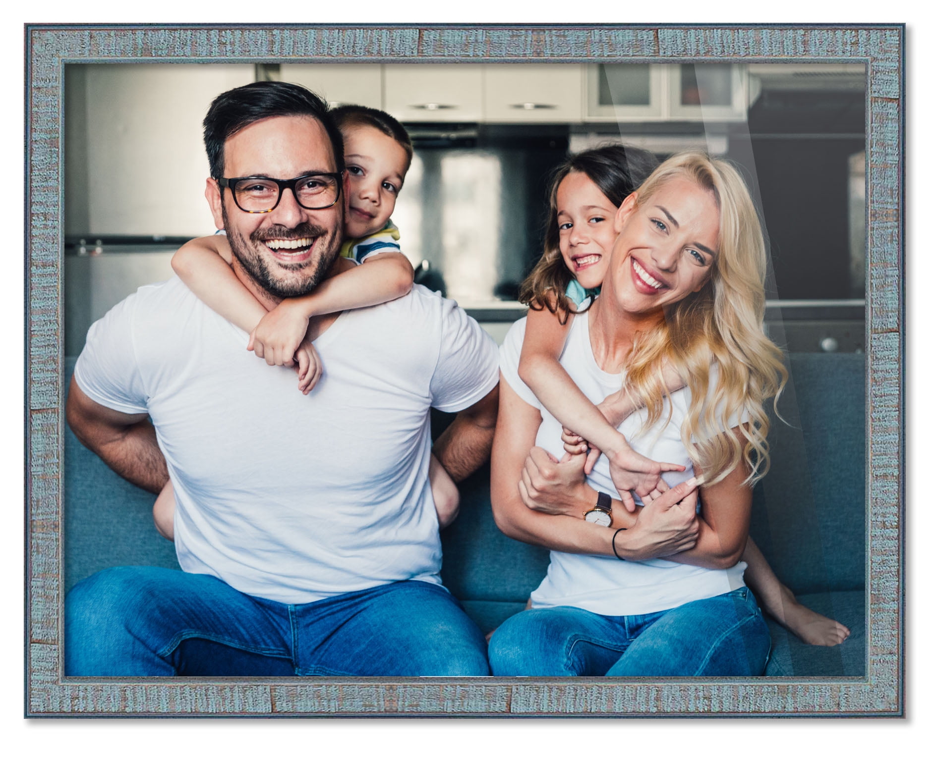 20x27 Frame Blue Picture Frame - Puzzle Frame 20x27 Modern Photo Frame ...