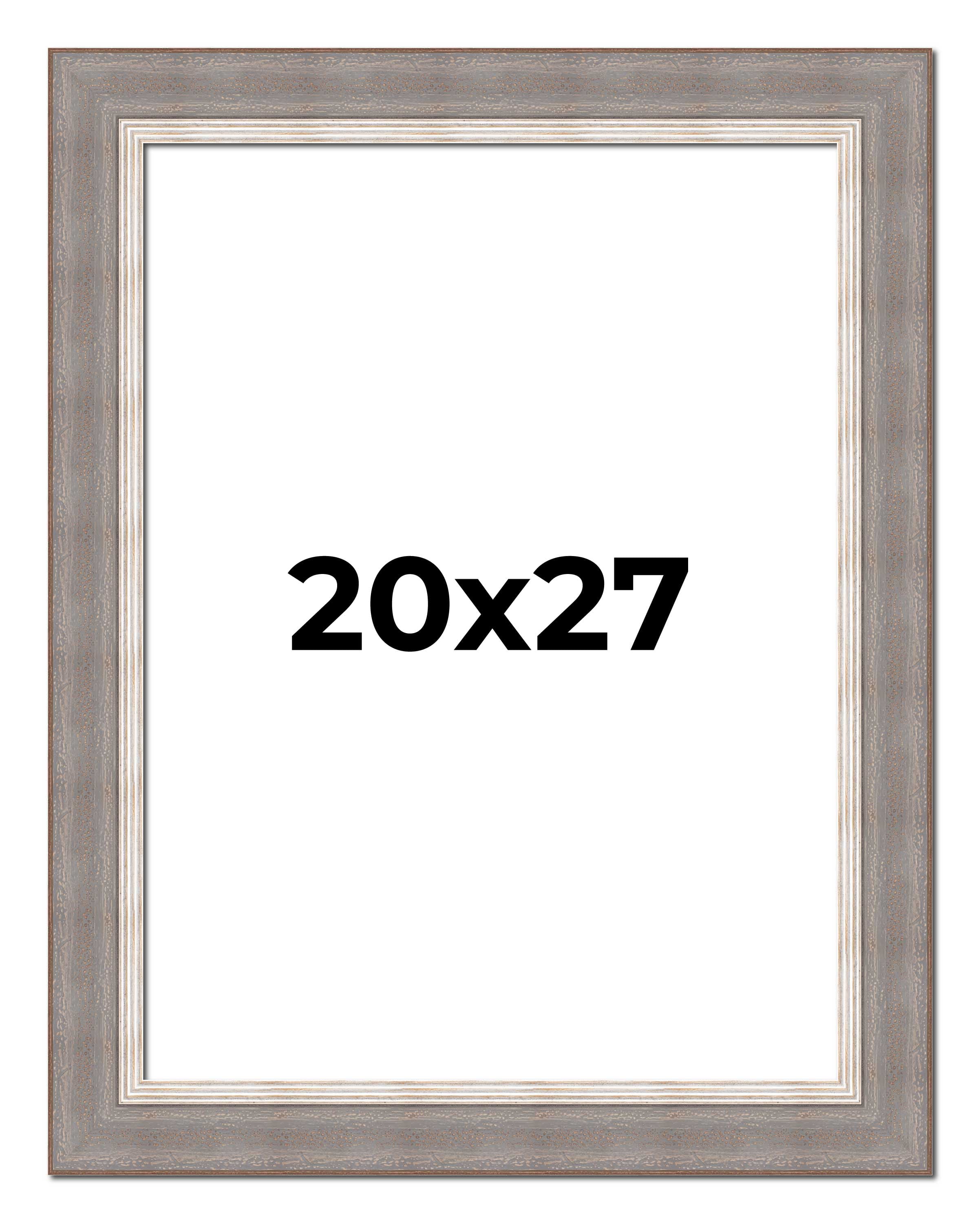 20x27 Frame Grey Real Wood Picture Frame Width 2.75 Inches | Interior ...