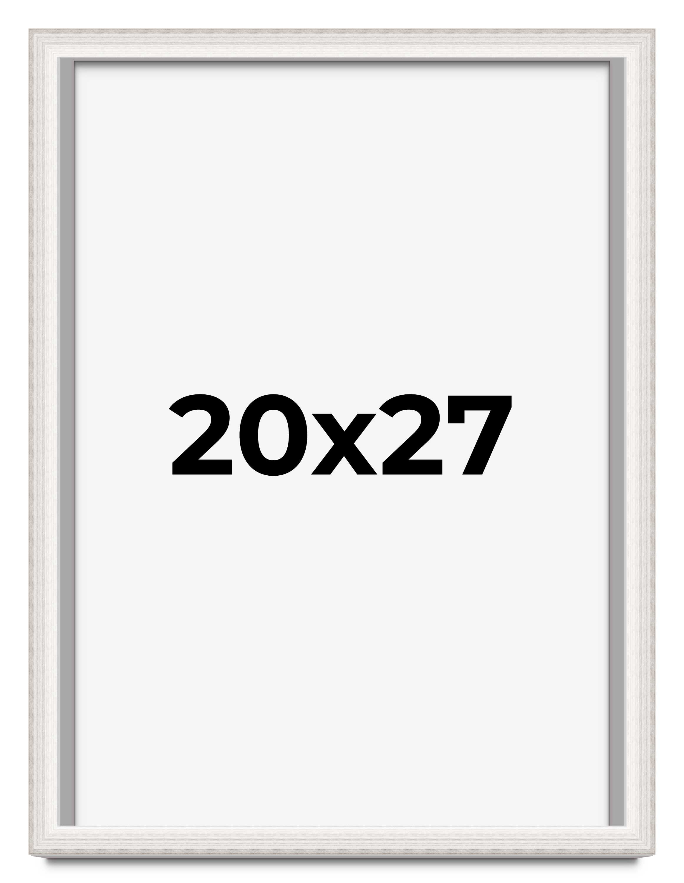 20x27 Shadow Box Silver Brushed Striped Display Frame | 1.625 Inches ...