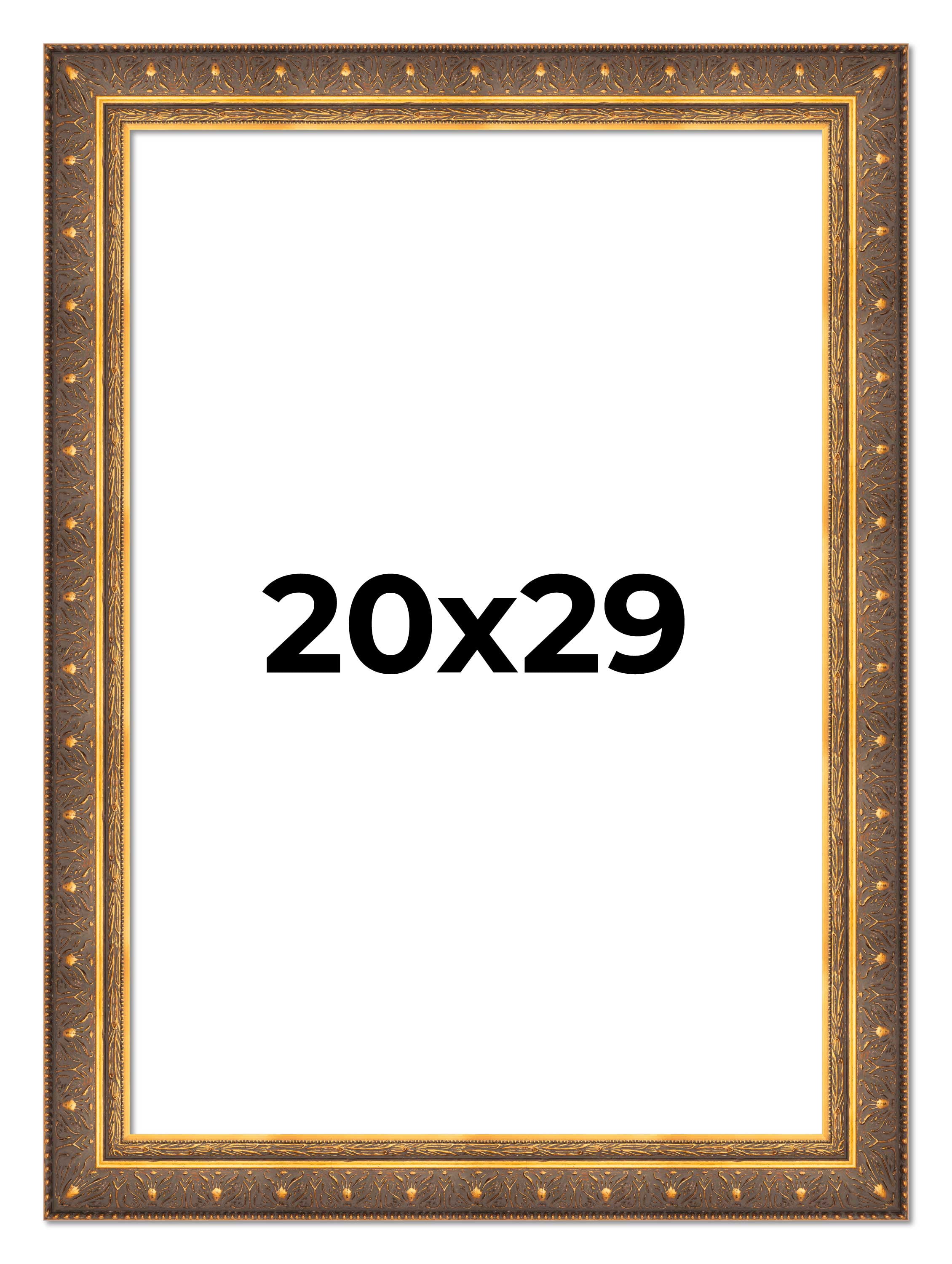 20x29 Frame Vintage Gold Solid Wood Picture Frame | 2.5 Inch Moulding ...