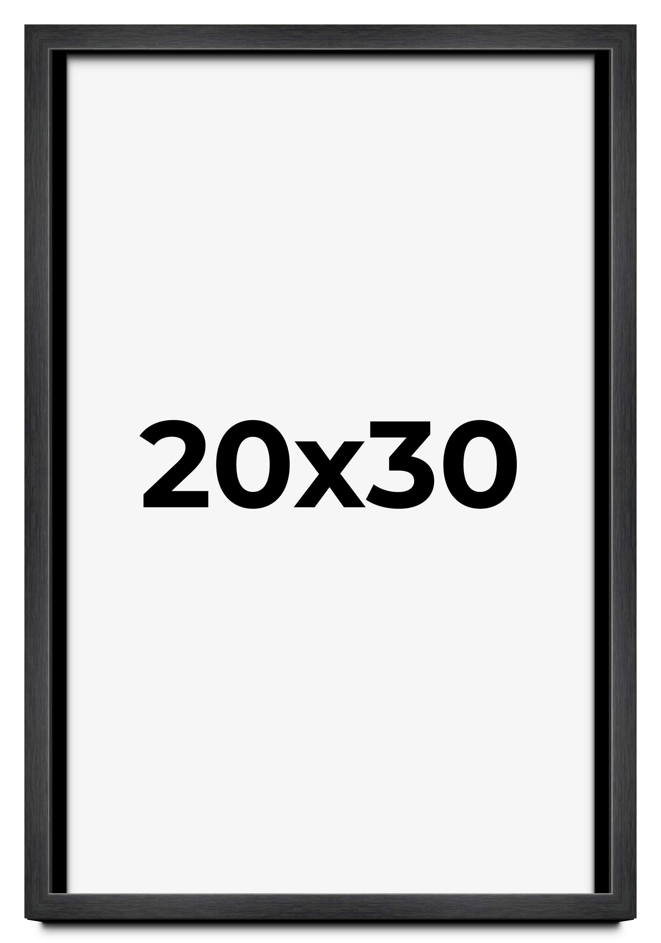 20x30 Frame Black Charcoal Grey Wood Textured Picture Frame | 0.75 Inch ...