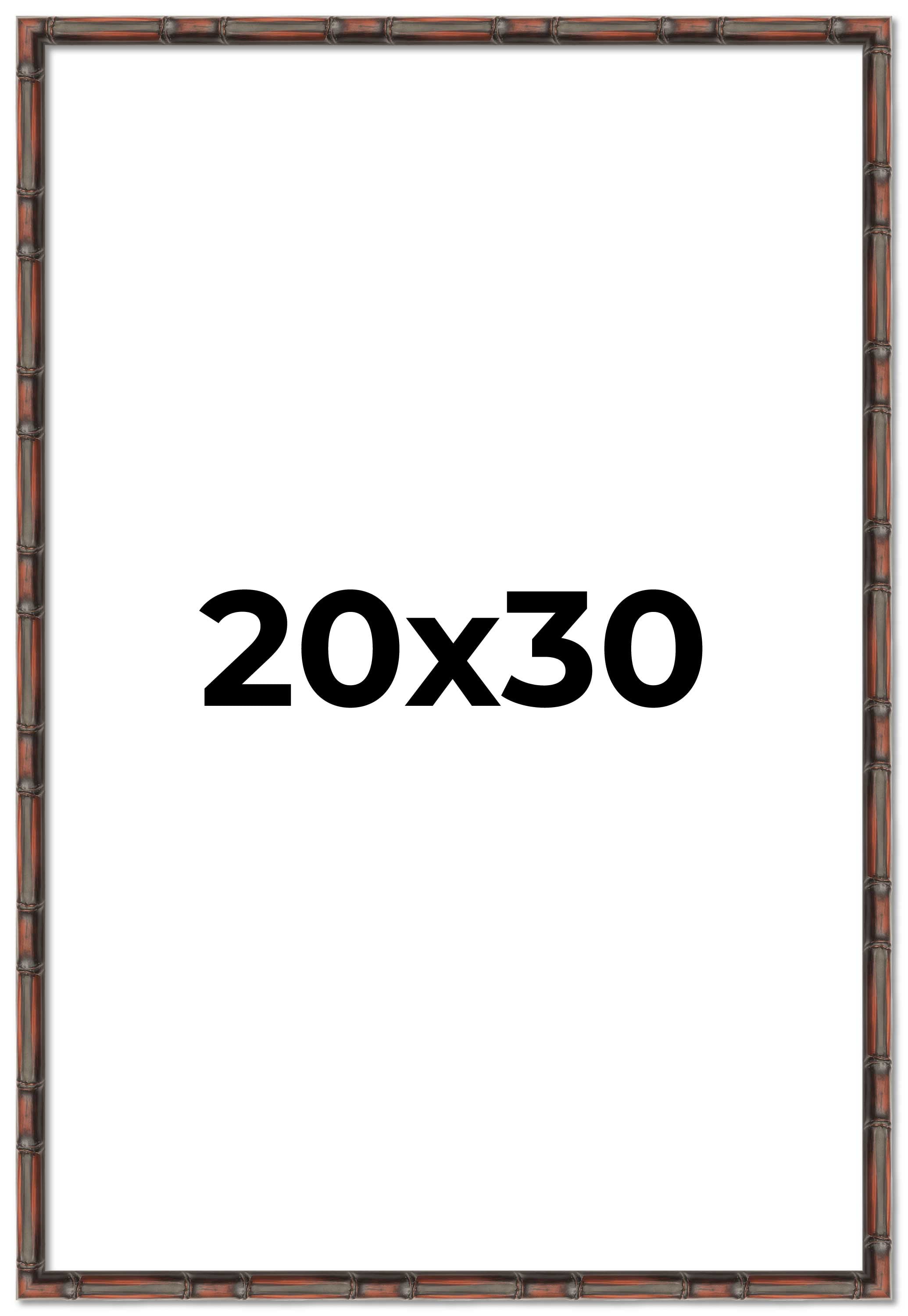 20x30 Frame Brown Bamboo with Dark Coffee/Walnut Finish | Solid Wood ...