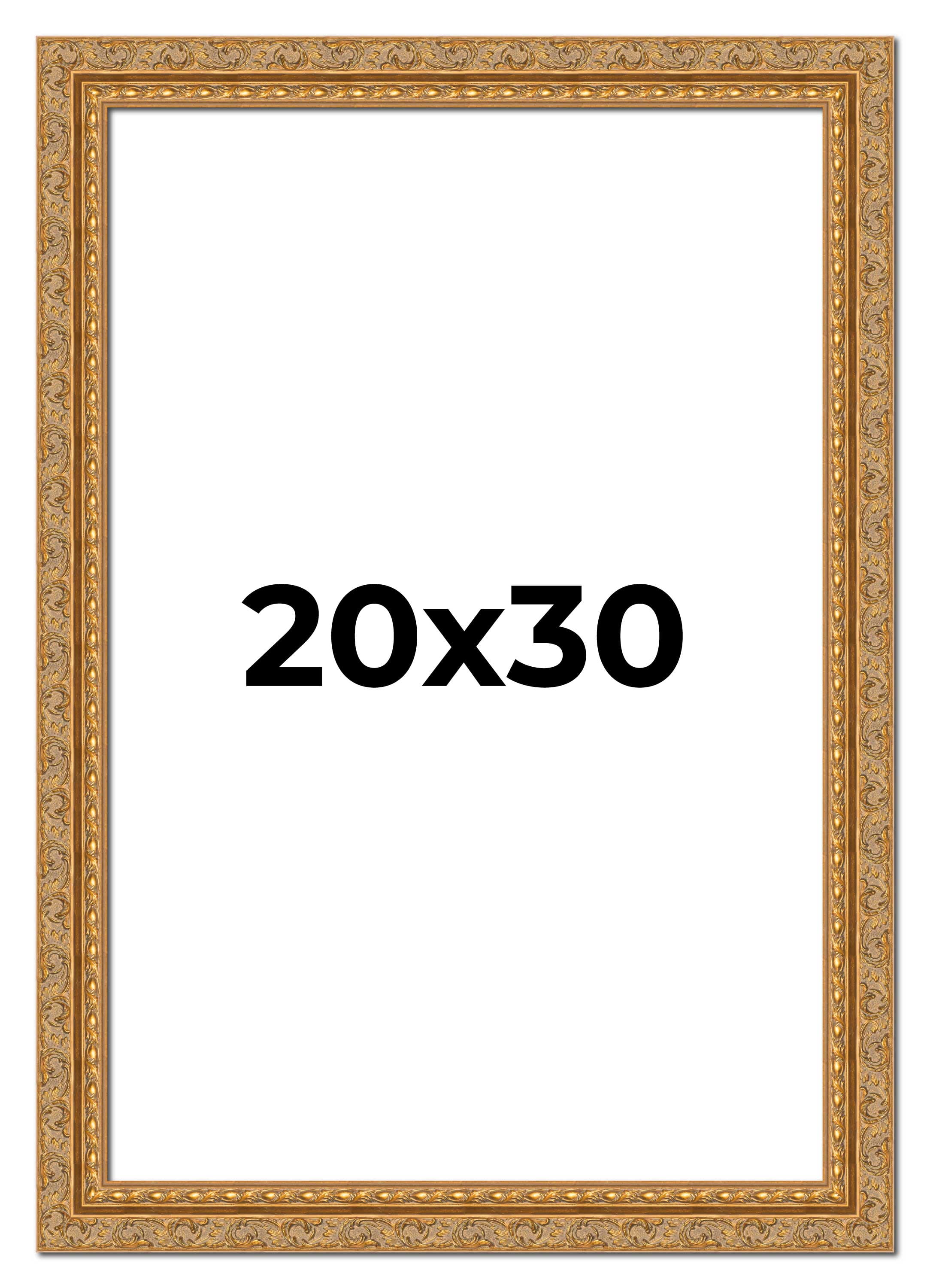 20x30 Frame Gold Ornate Solid Wood Picture Frame | 2 Inch Moulding ...