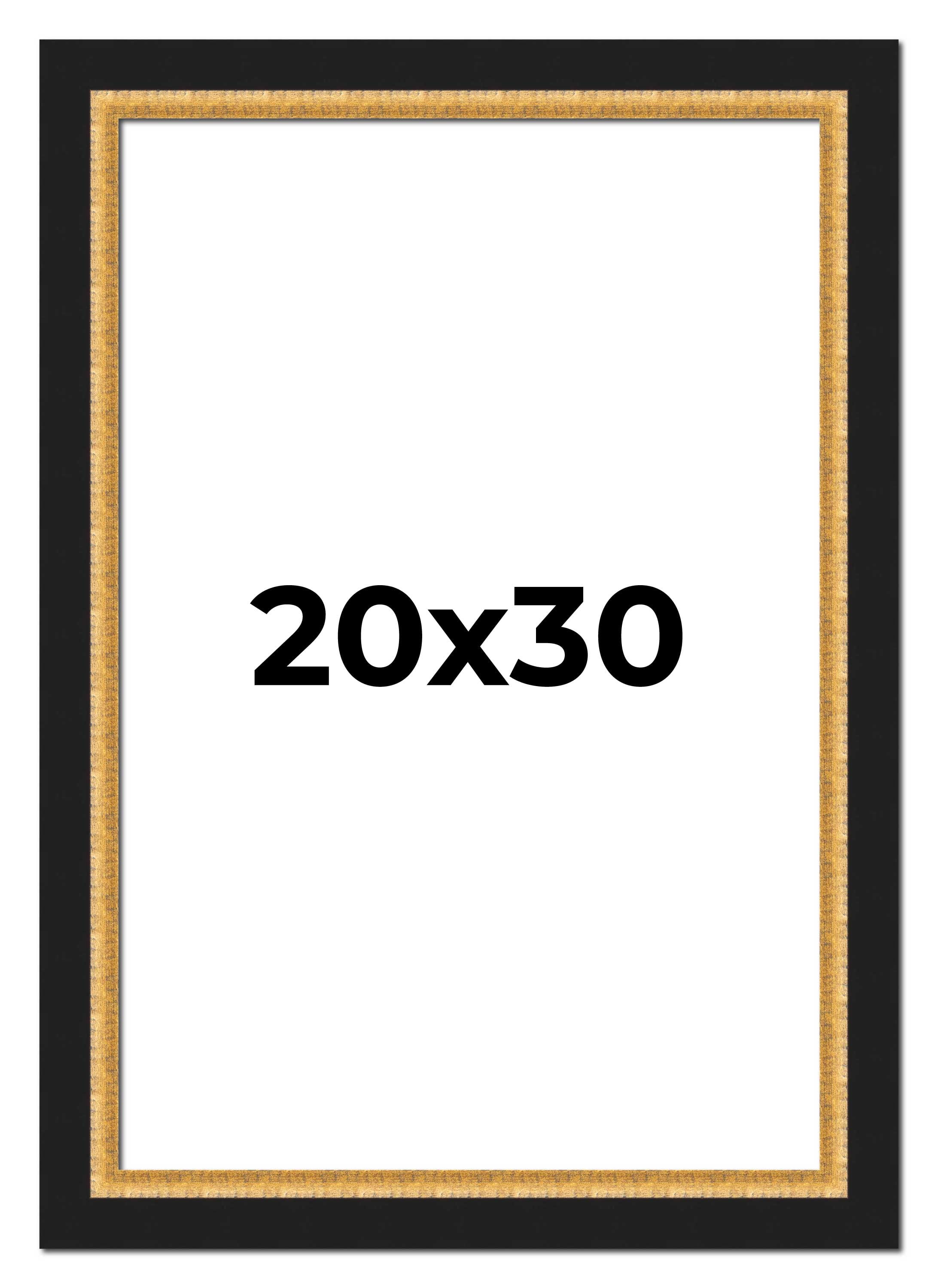 20x30 Frame Gold Real Wood Picture Frame Width 2.25 Inches | Interior ...