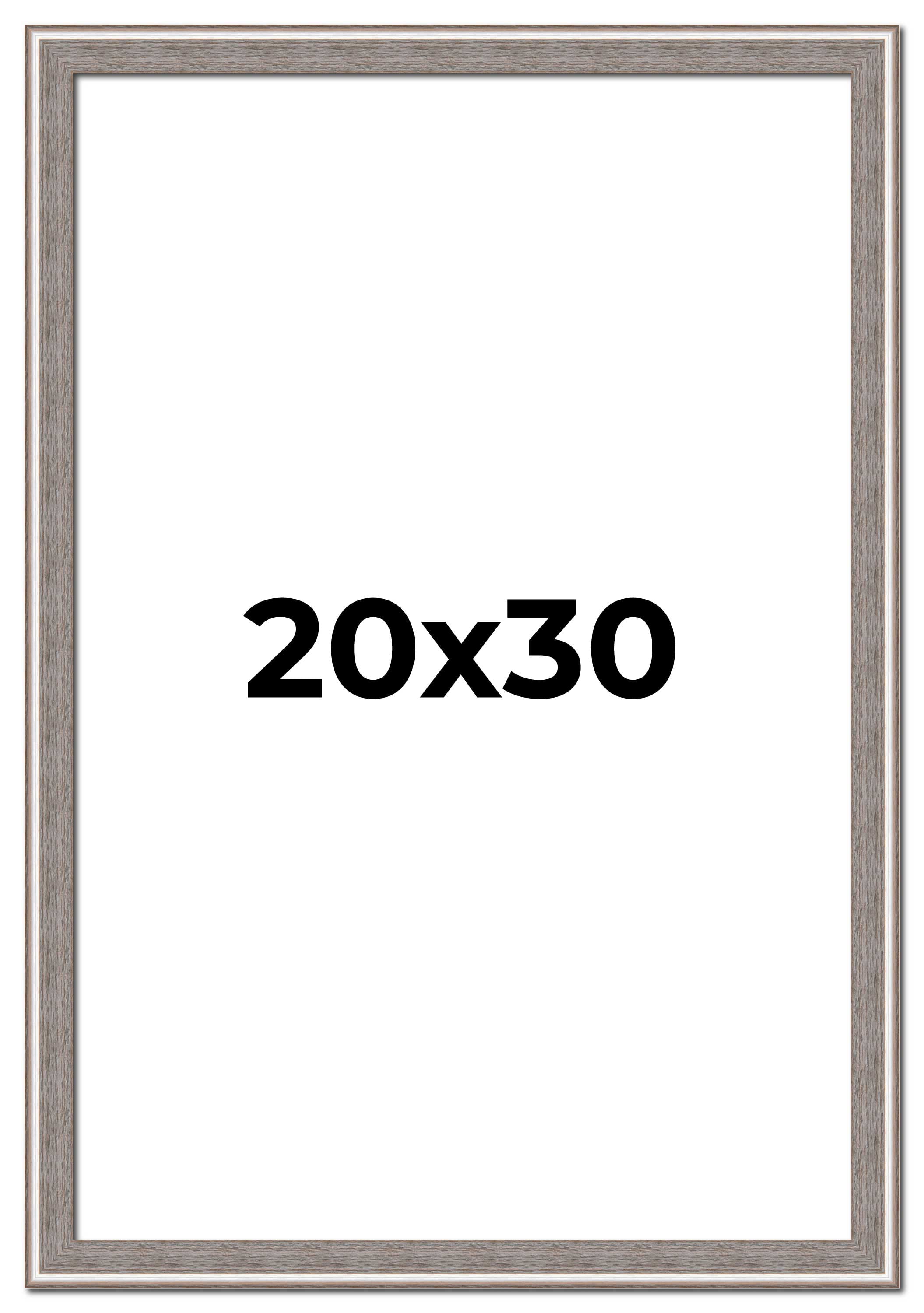 20x30 Frame Grey Real Wood Picture Frame Width 1.25 inches | Interior ...