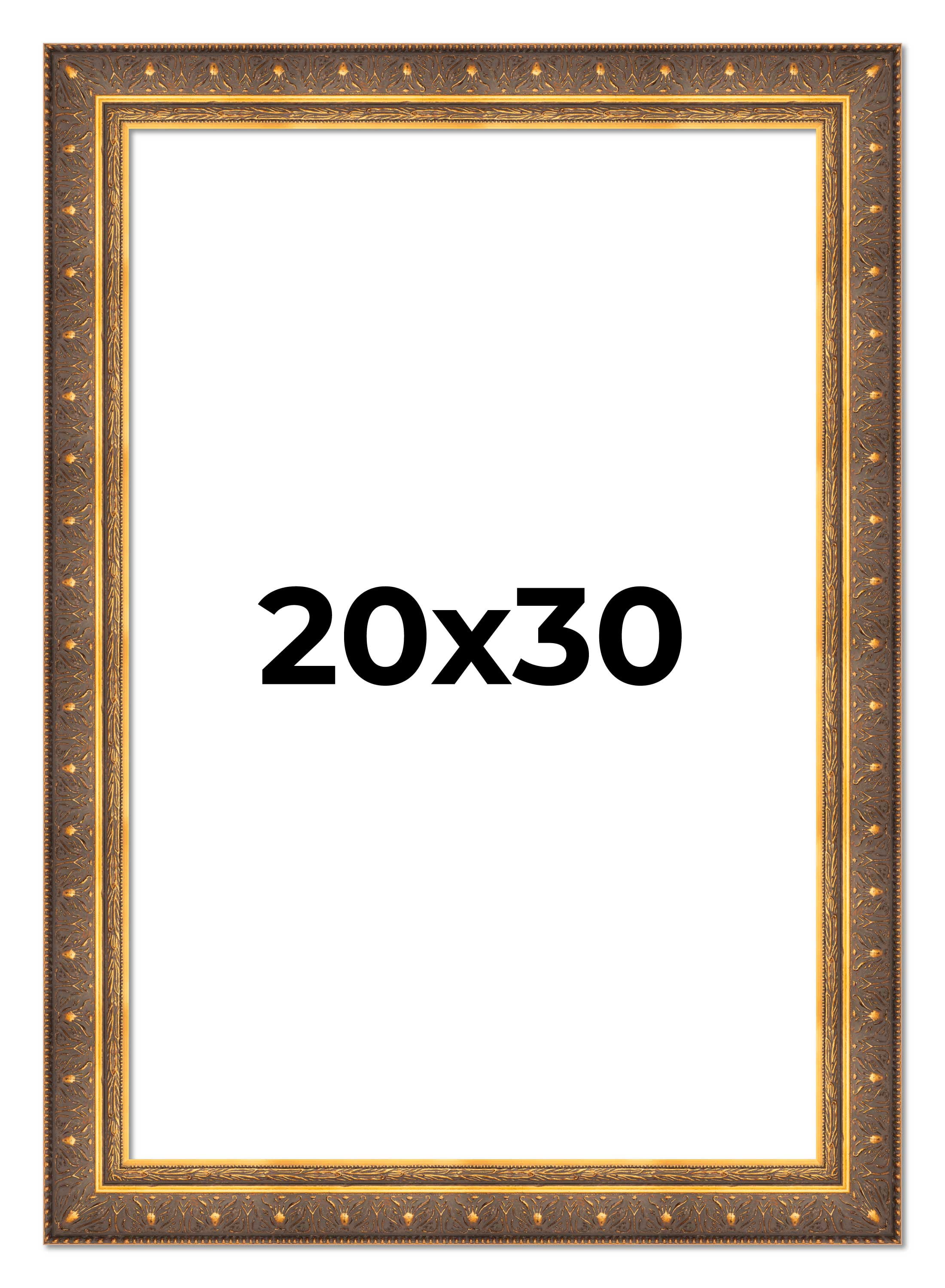 20x30 Frame Vintage Gold Solid Wood Picture Frame | 2.5 Inch Moulding ...