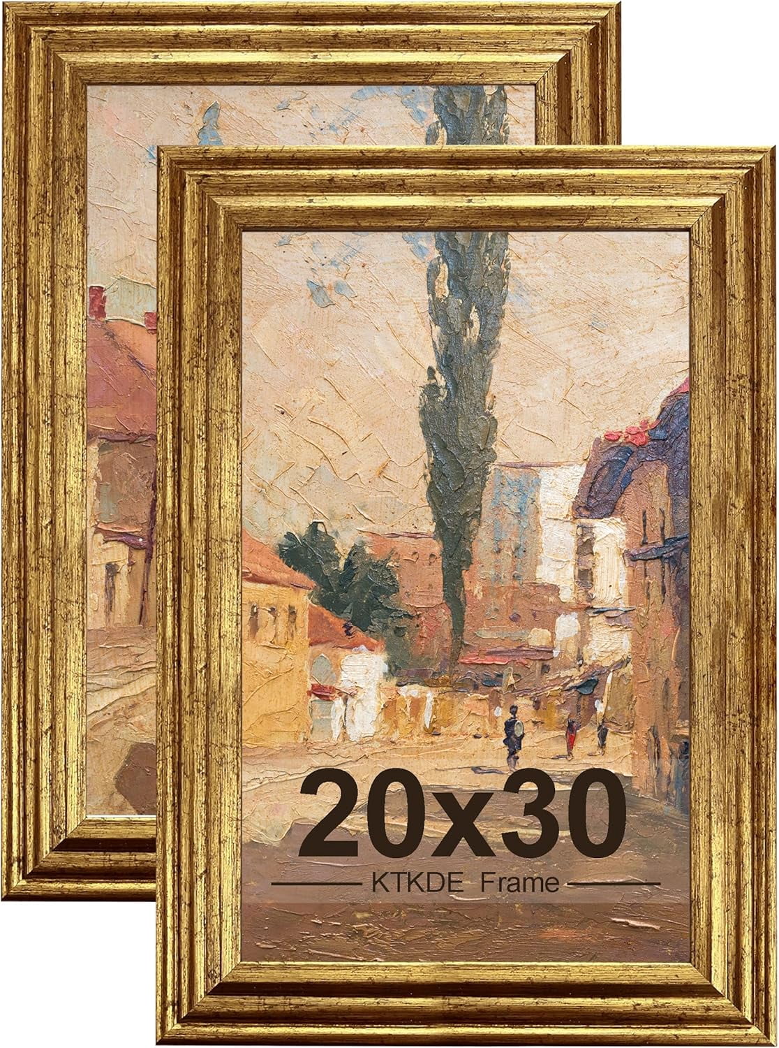 20x30 Gold Picture Frame Set of 2 Antique Vintage Style Rustic Wall ...