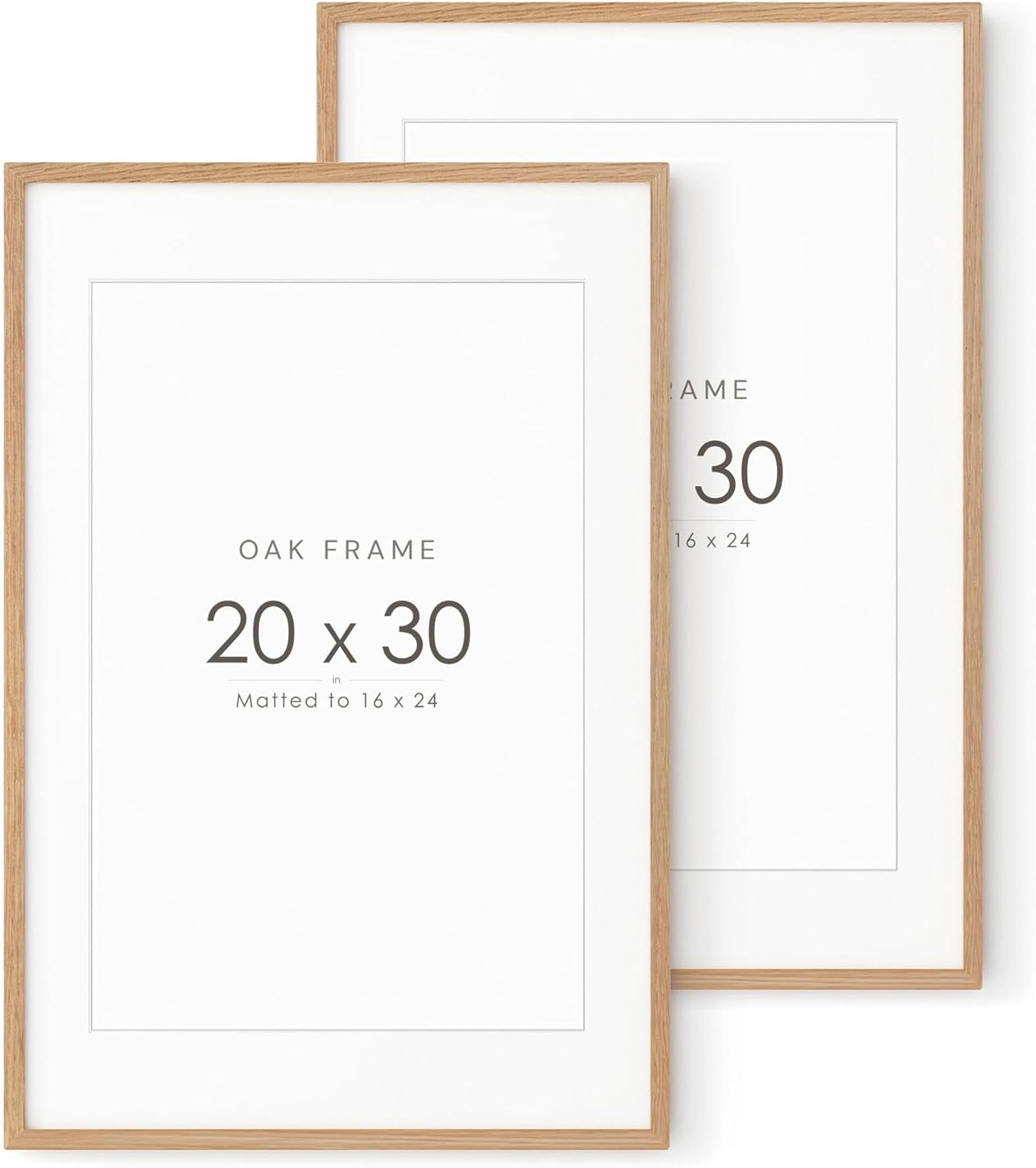 20x30 Natural Oak Poster Frame, 20x30 Solid Wood Picture Frame with Mat ...