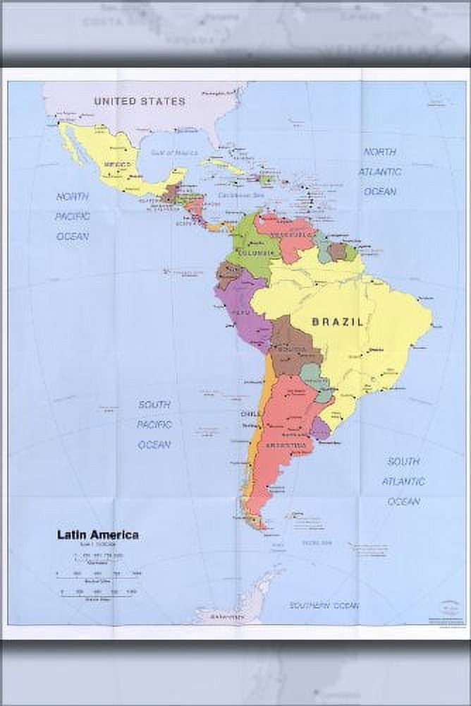 20x30 Poster; Cia Map Of Latin South America 2006 - Walmart.com