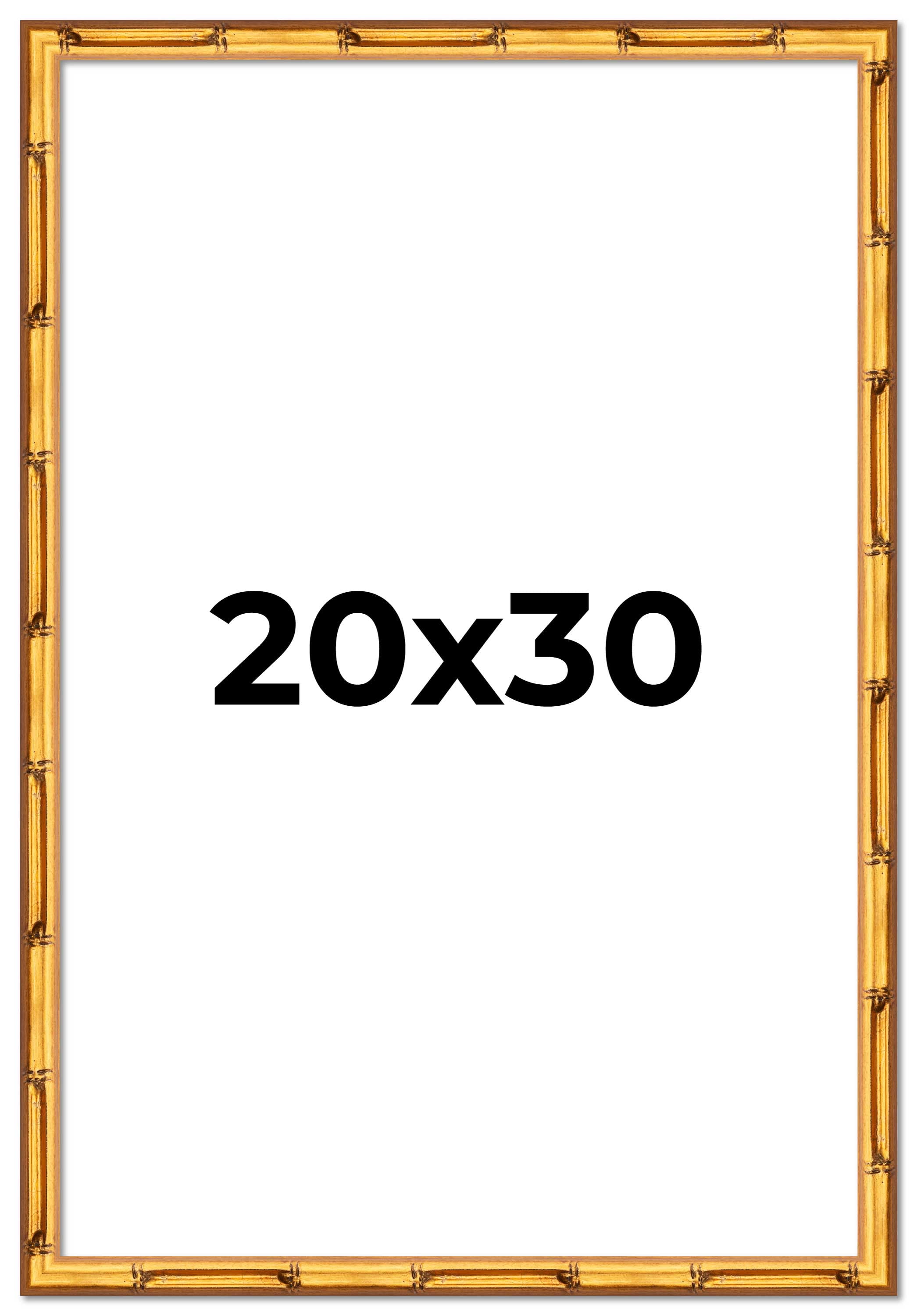 20x30 Solid Gold Bamboo Style Wood Frame - Great for Posters, Photos ...