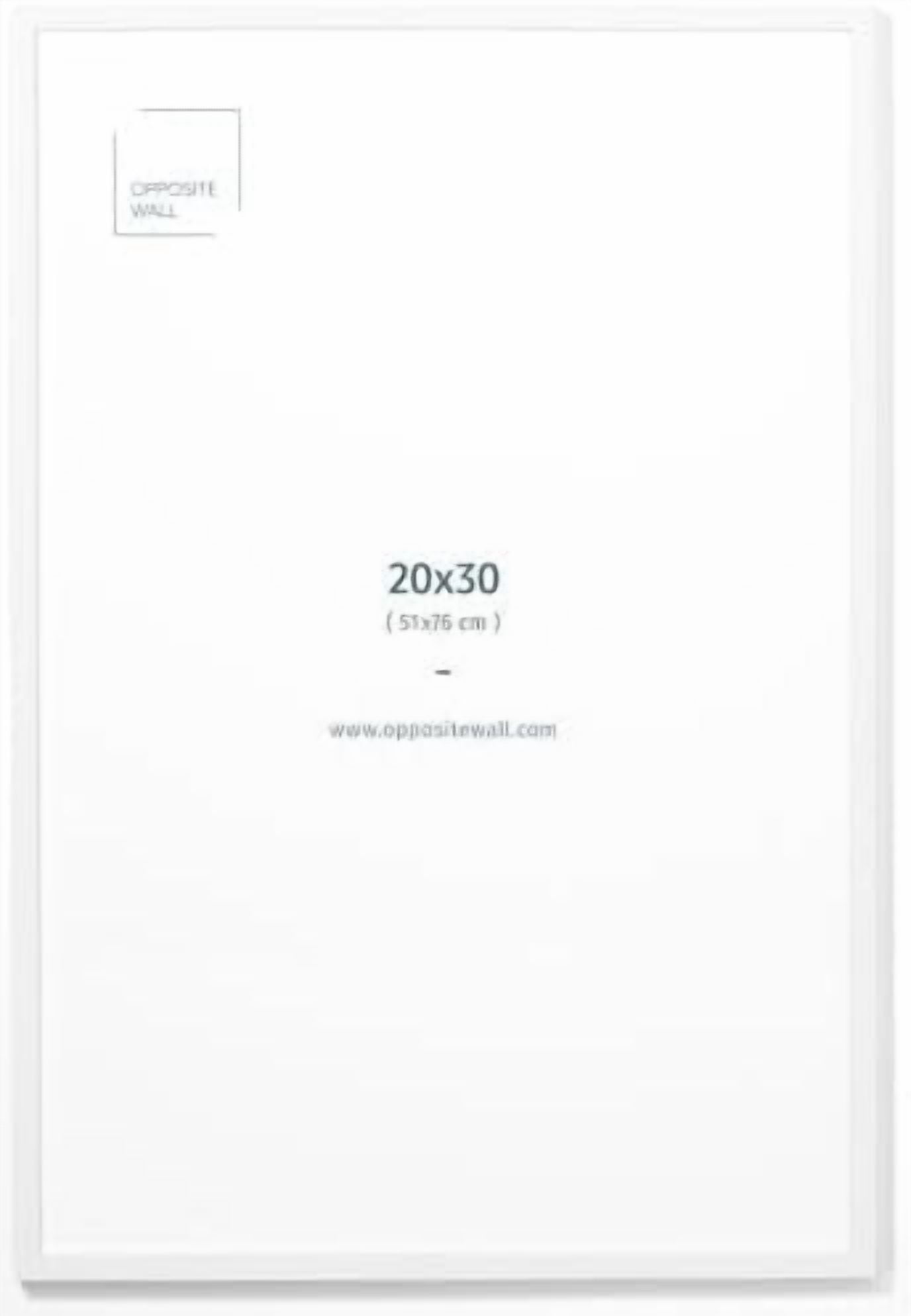 20x30 in - White Solid Oak Wood Picture Frame - Lightweight, Versatile ...