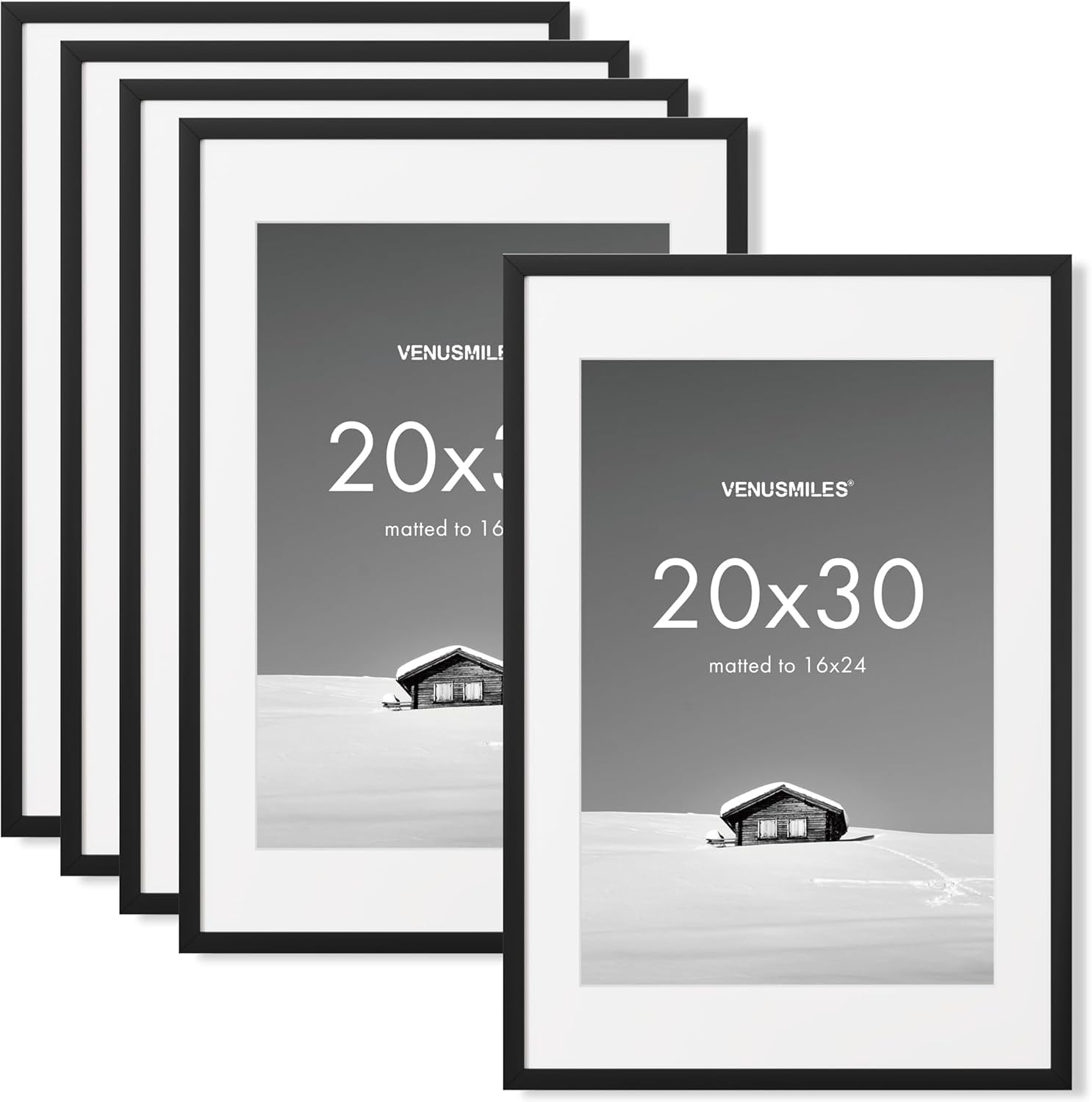 20x30 inch Picture Frame, 20x30 Photo Frames with 16x24 Removable Mat ...