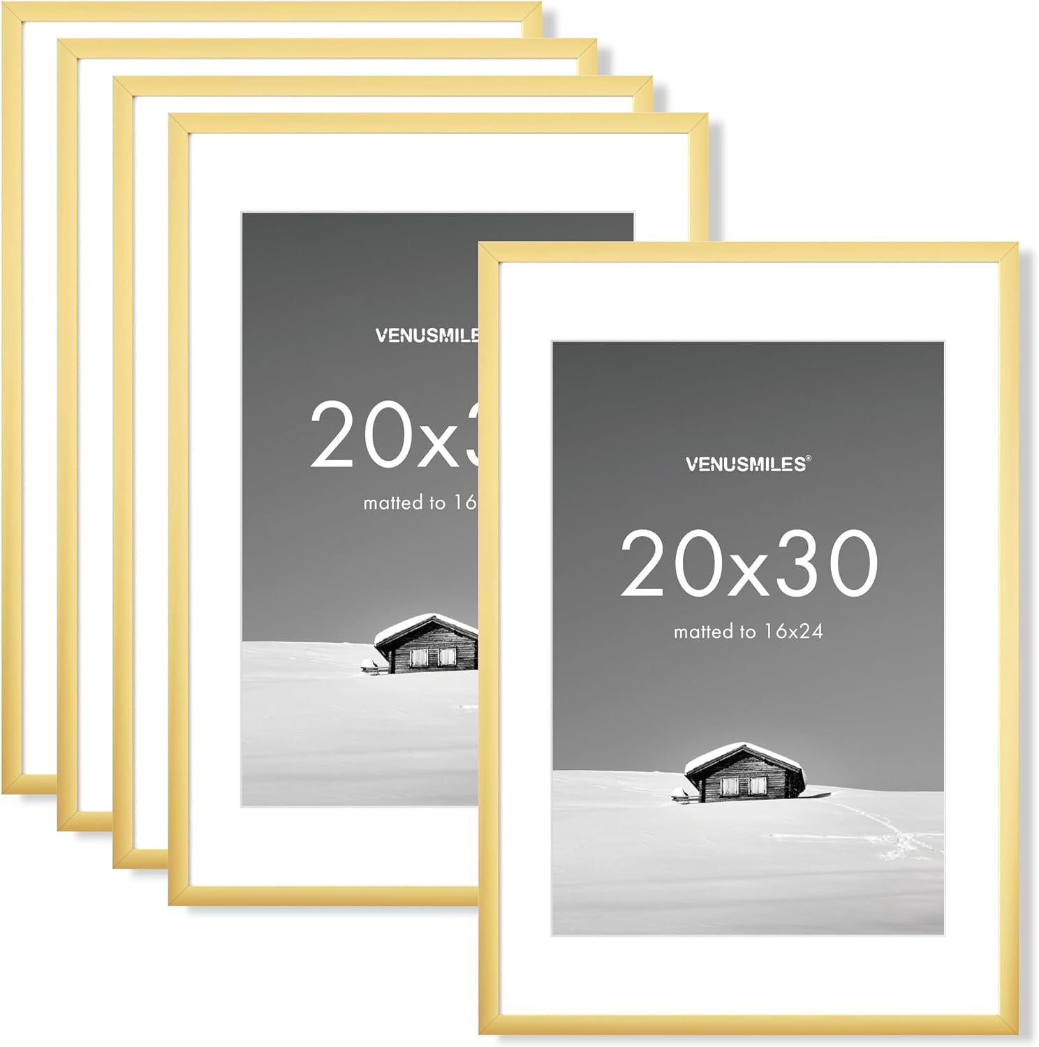20x30 inch Picture Frame, 20x30 Photo Frames with 16x24 Removable Mat ...