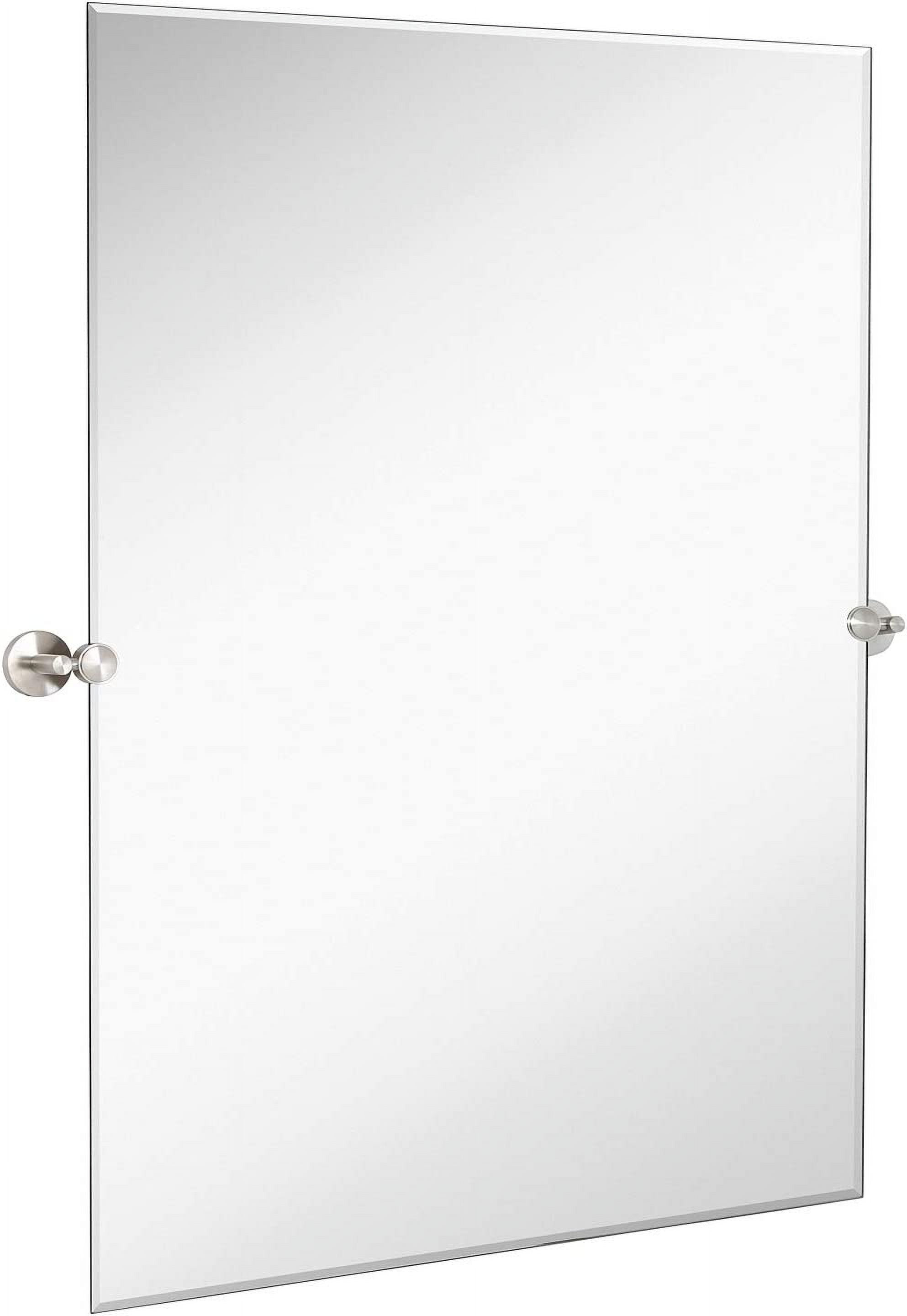20x30 inch Pivot Wall Mirror Including Brushed Chrome Rounded Wall ...