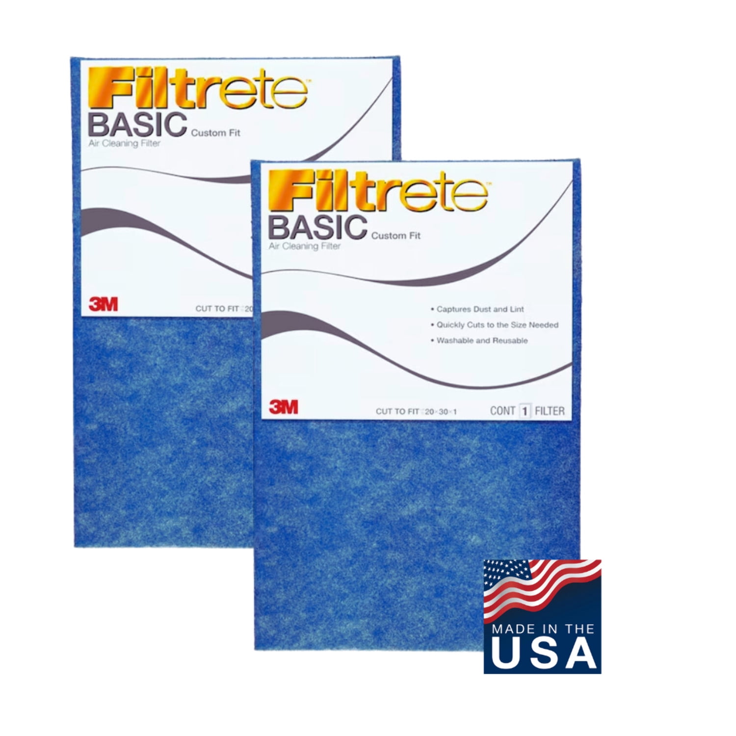 Walmart 20x30x1-in Reusable HVAC MERV 1 Basic Cut to Fit Adjustable Air ...