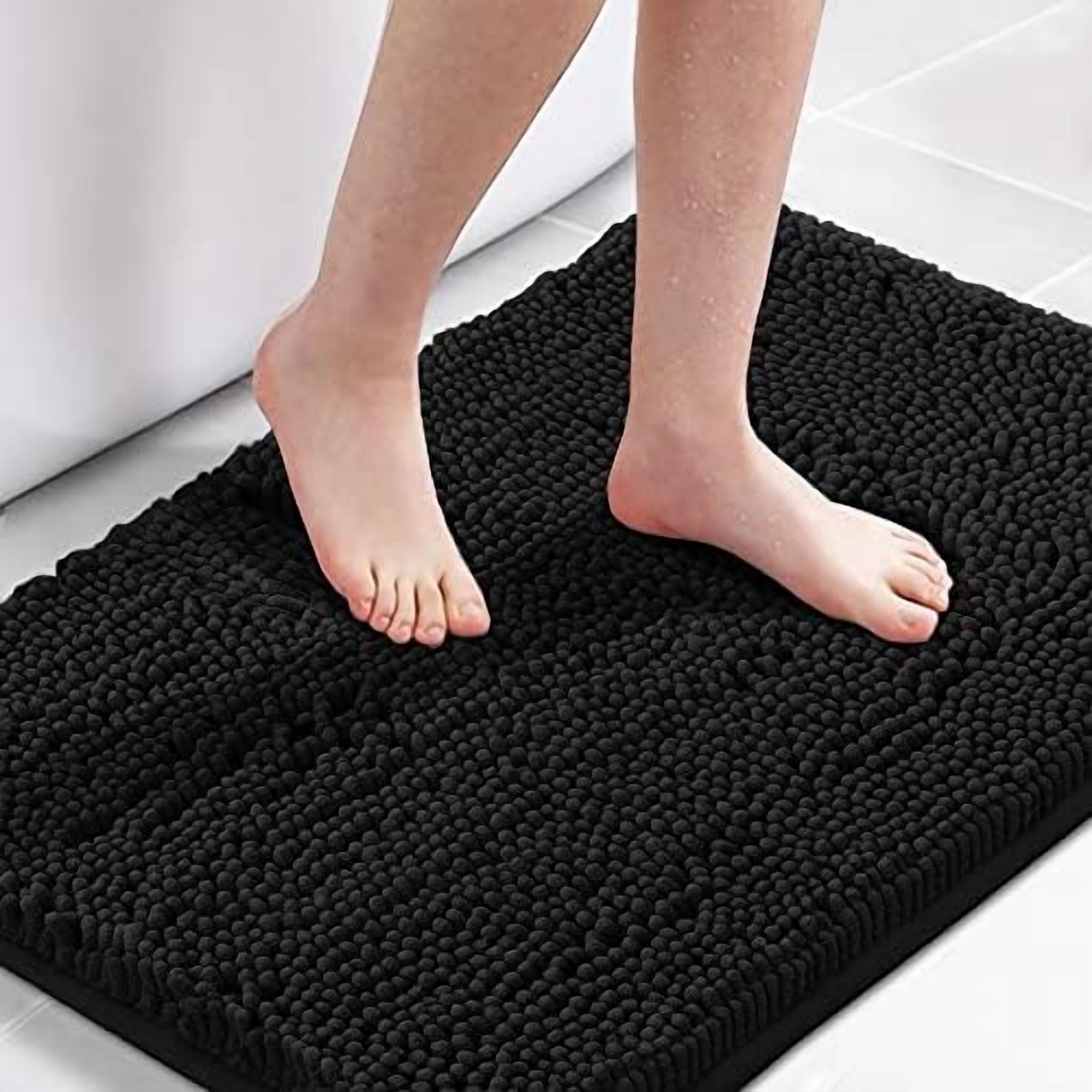 20x32 Bath Mat Non-Slip Bathroom Rug Shag Shower Mat Machine-Washable ...