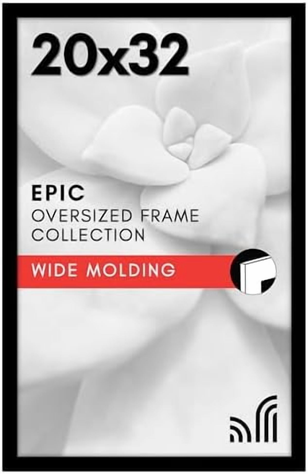 20x32 Poster Frame with Polished Plexiglass - Black Picture Frame ...