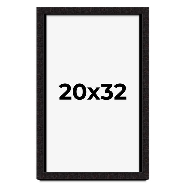 20x32 Shadow Box Black Solid Wood Display Picture Frame | 1 Inch Rabbet ...