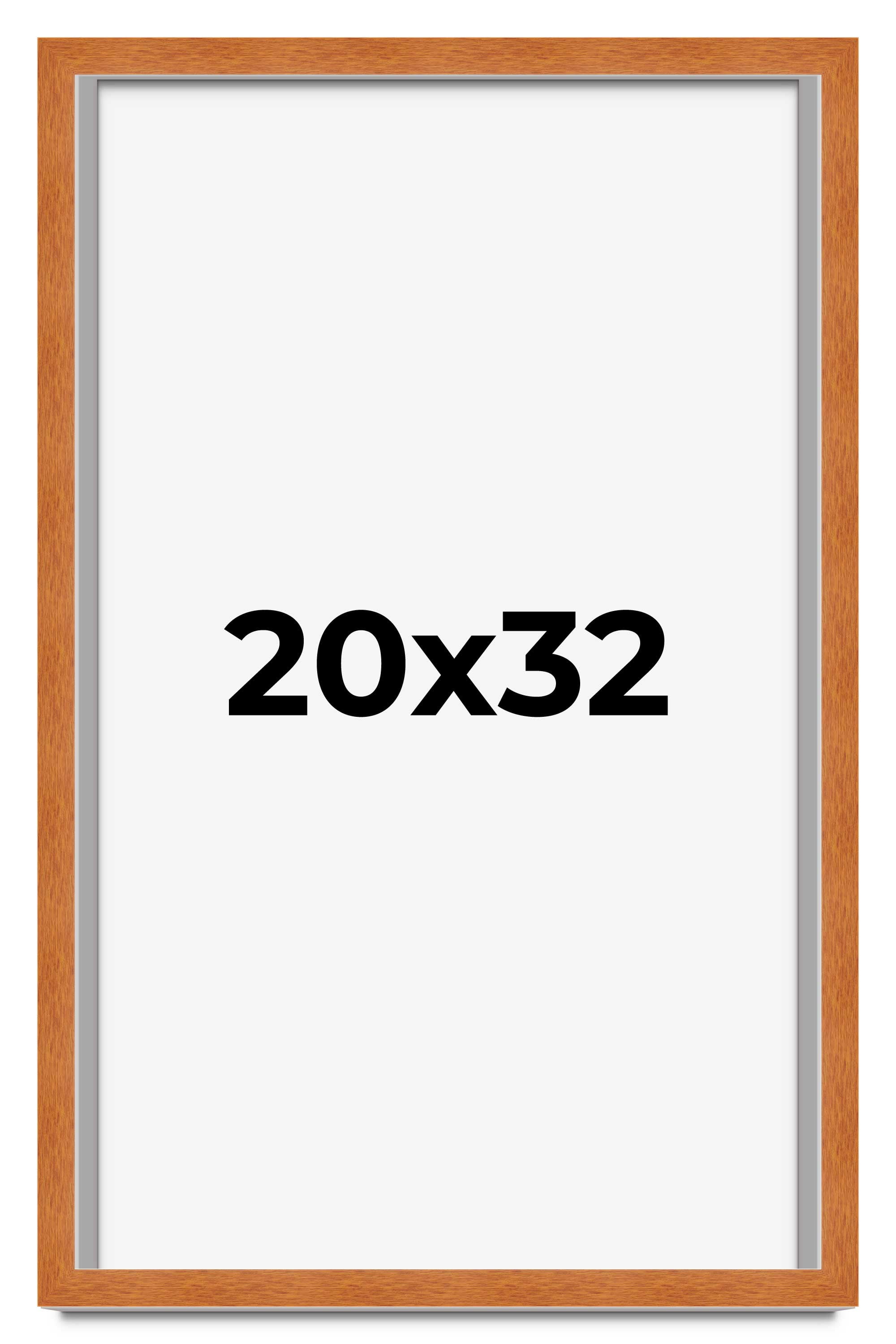 20x32 Shadow Box Frame Brown | 0.875 Inches Deep Real Wood Contemporary ...