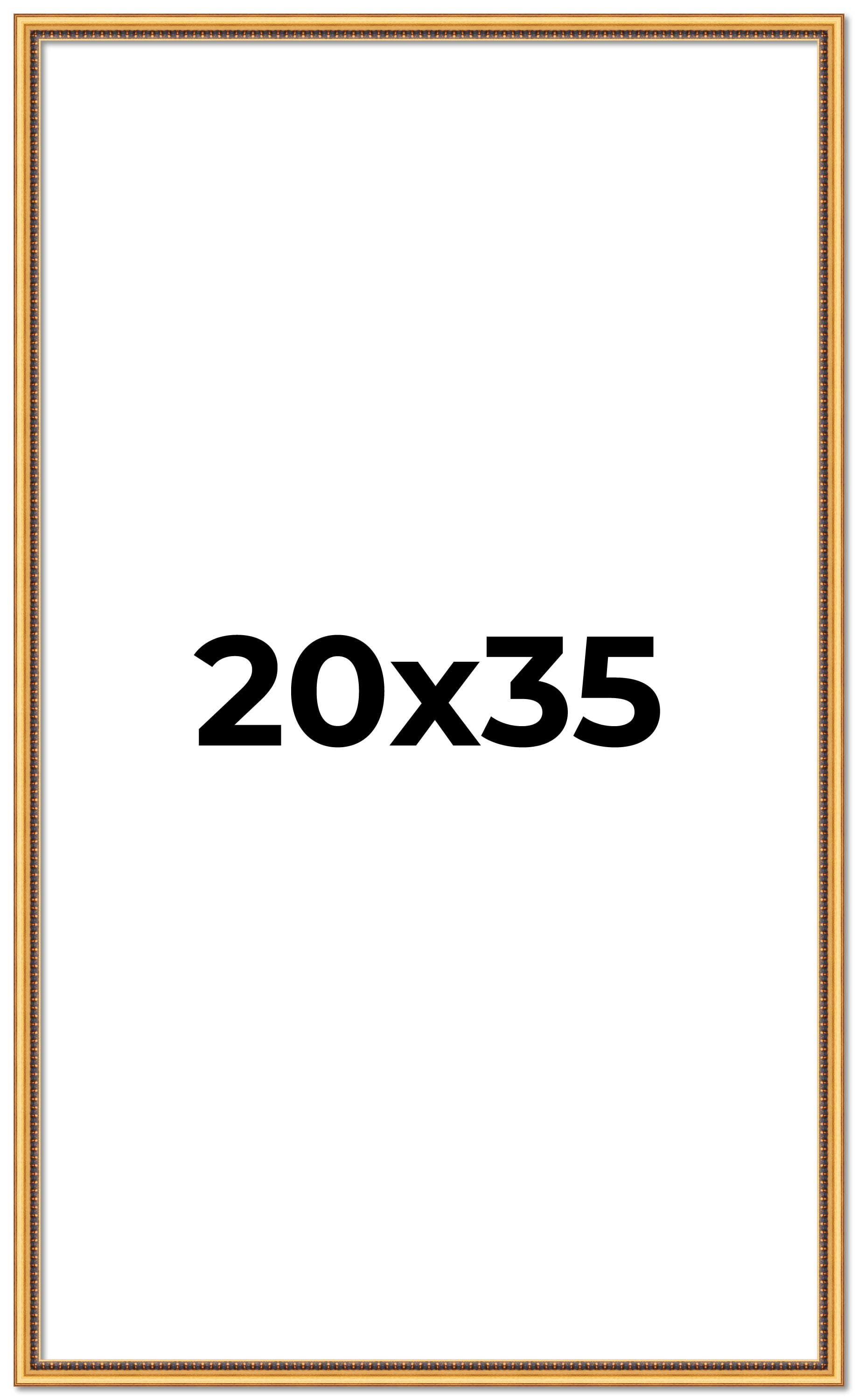 20x35 Frame Beaded Gold Solid Wood Picture Frame | 0.75 Inches Moulding ...