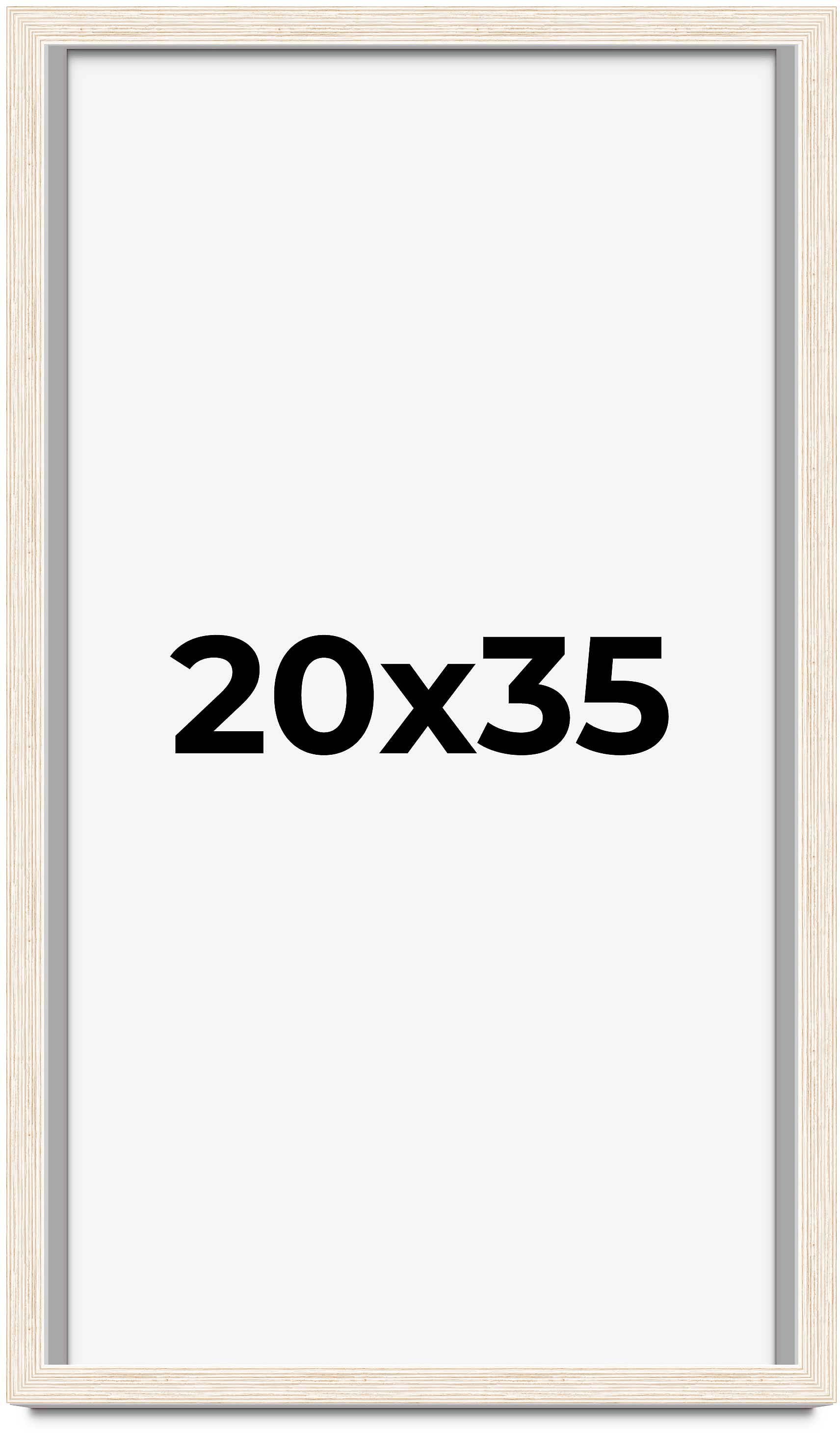 20x35 Shadow Box Frame White | 1.125 Inches Deep Real Wood Rustic ...