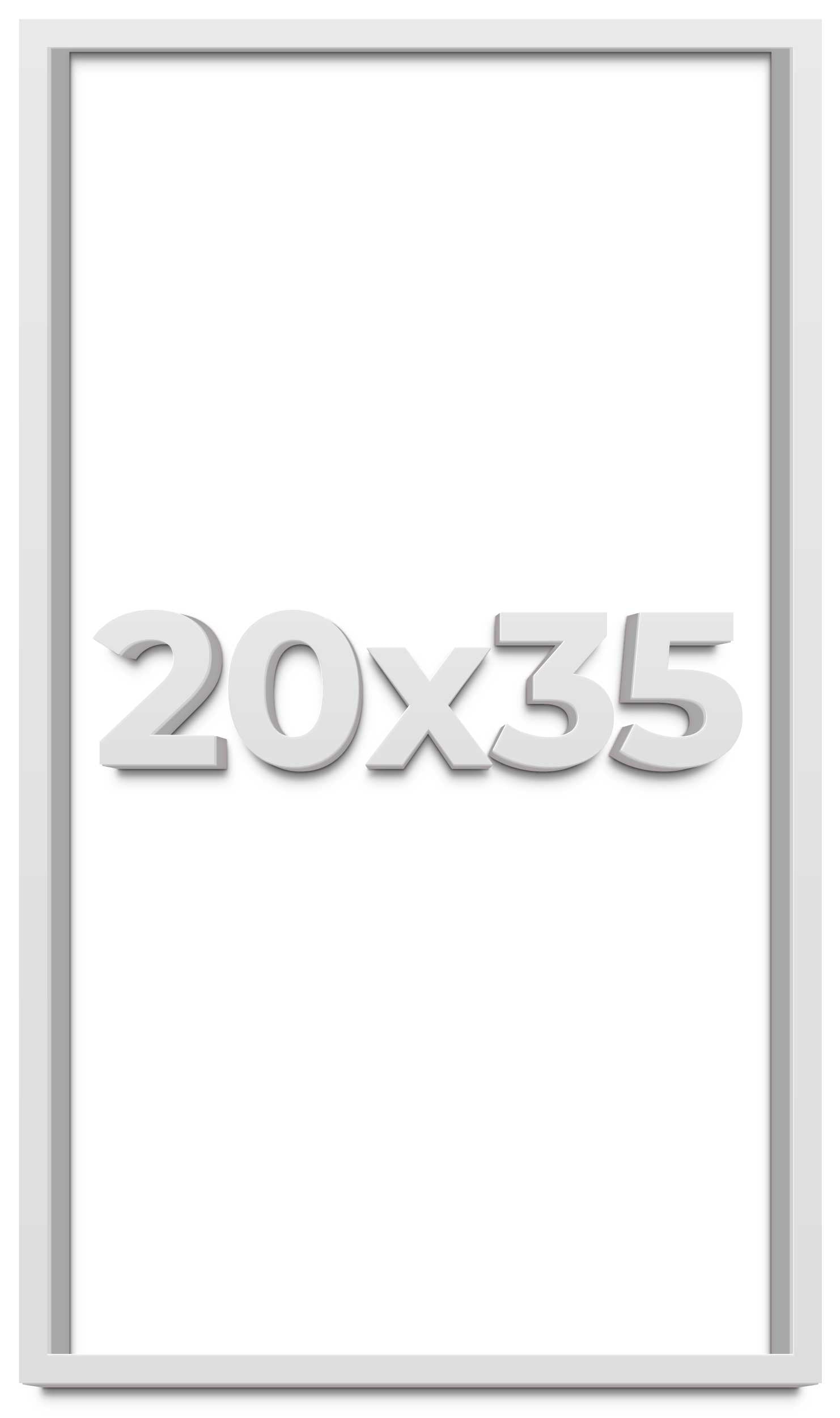 20x35 Shadow Box Frame White | 1 Inches Deep Real Wood Contemporary ...