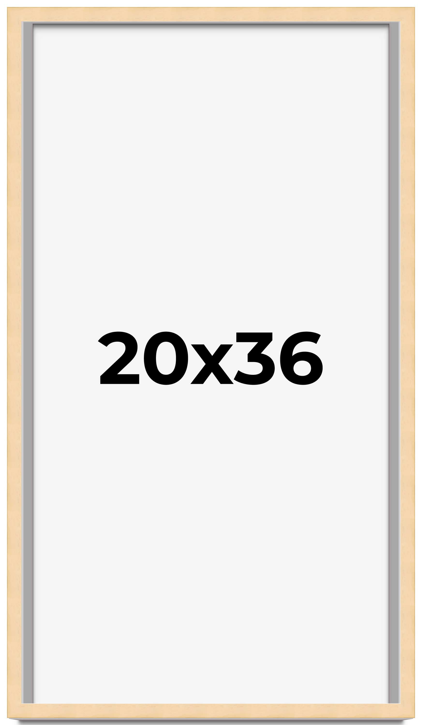 20x36 Frame Beige Real Wood Picture Frame Width 0.75 inches | Interior ...