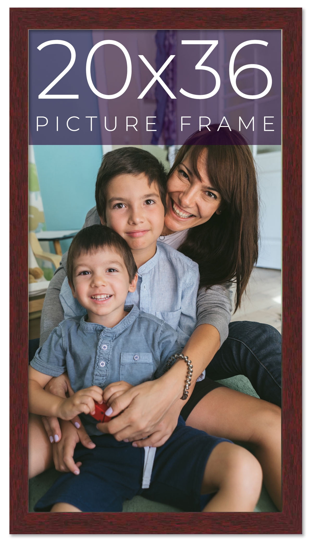 20x36 Frame Brown Solid Wood Picture Frame Width 0.75 Inches | Interior ...