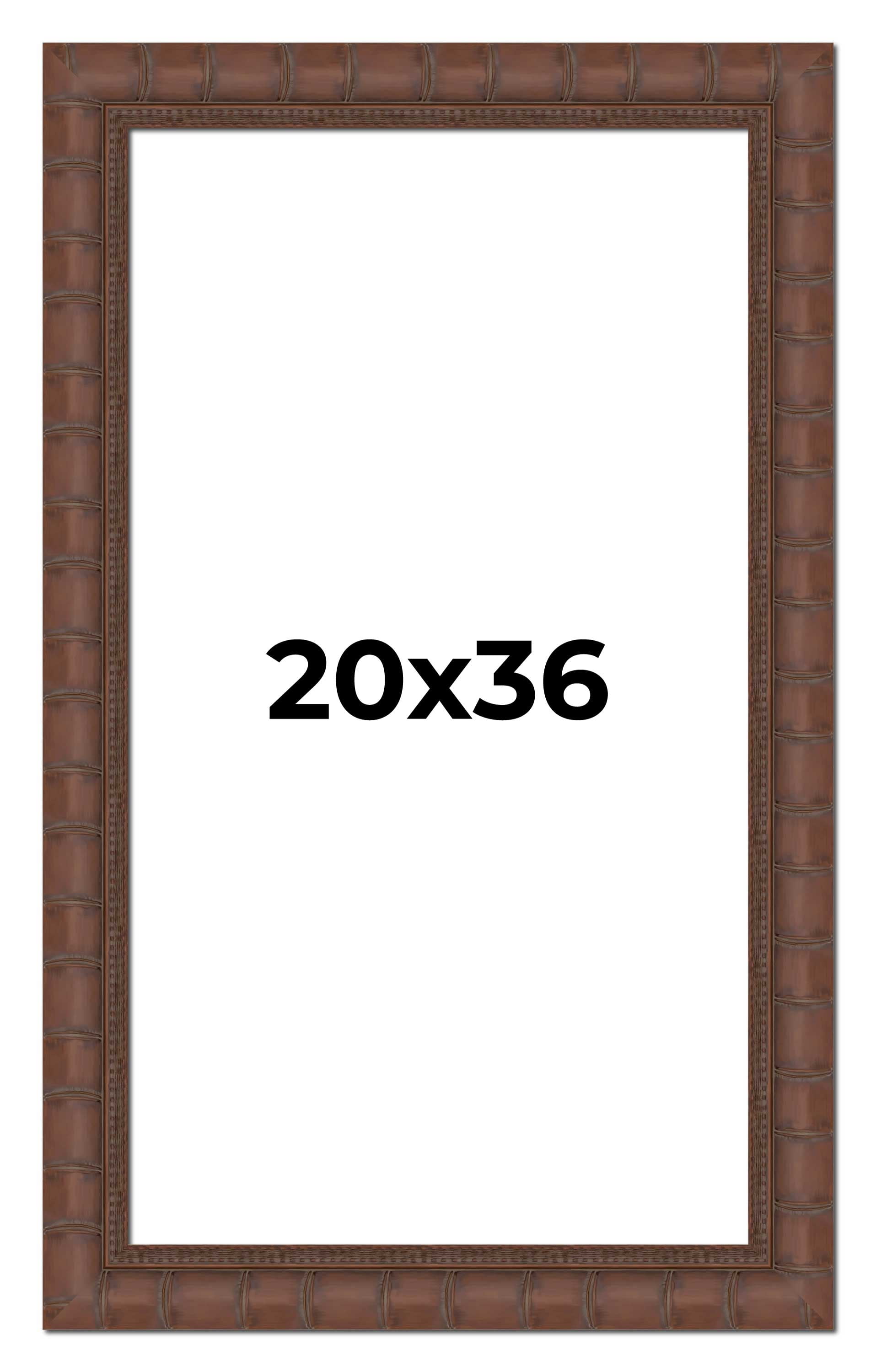 20x36 Frame Brown & Wood Tones Solid Wood Picture Frame Width 2.75 ...