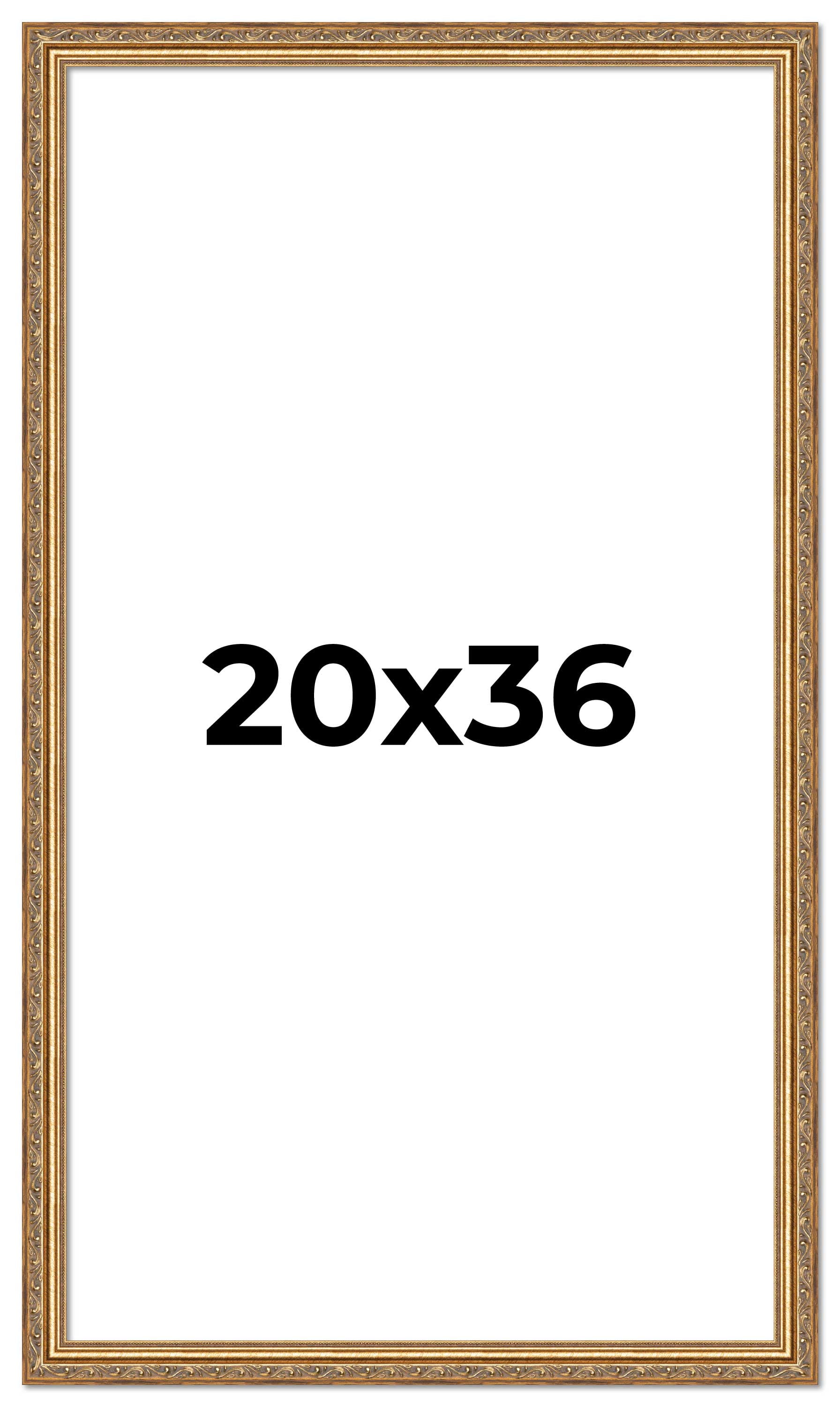 20x36 Frame Gold Solid Wood Picture Frame Width 1.25 Inches | Interior ...