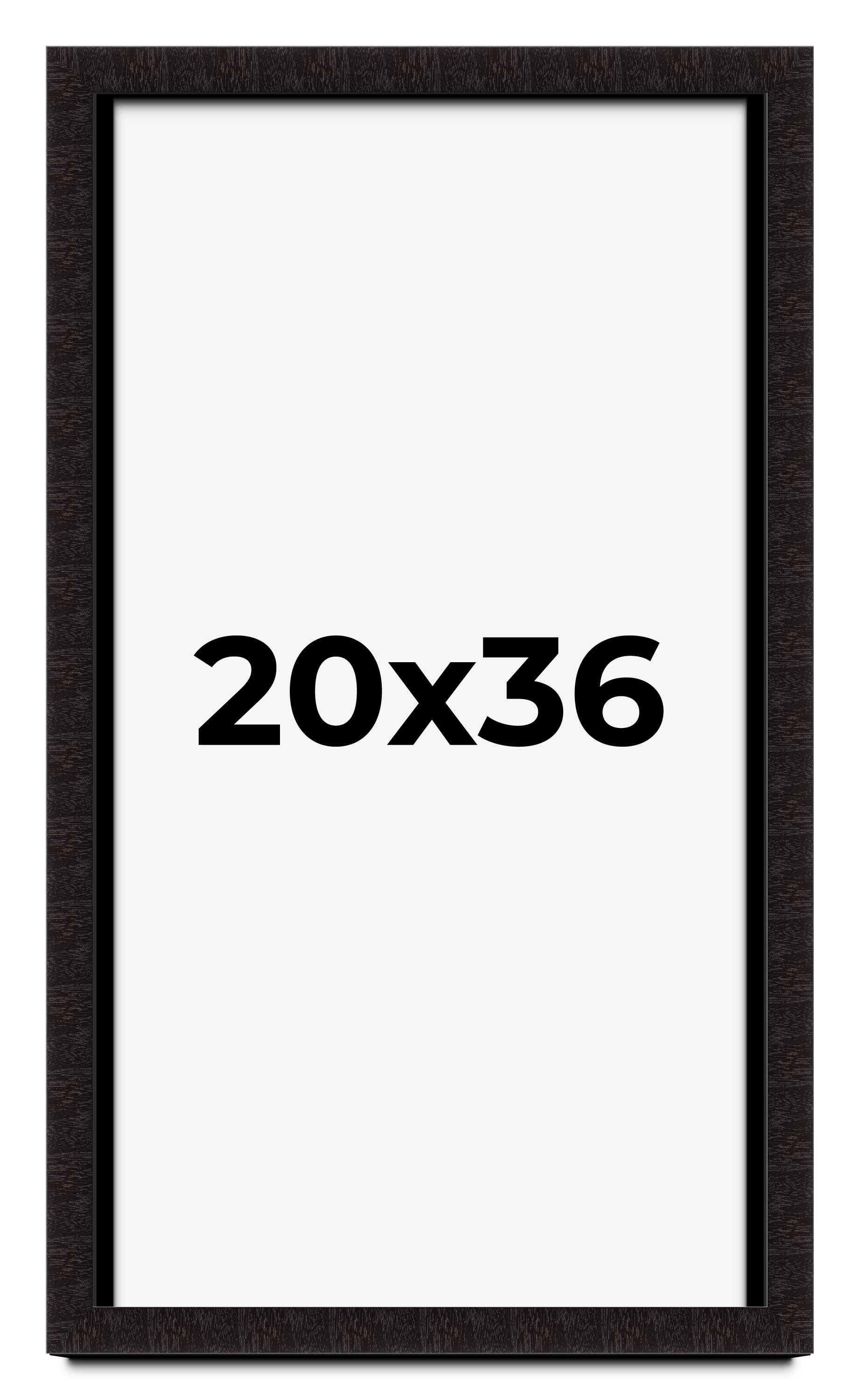 20x36 Shadow Box Black Solid Wood Display Picture Frame | 1 Inch Rabbet ...