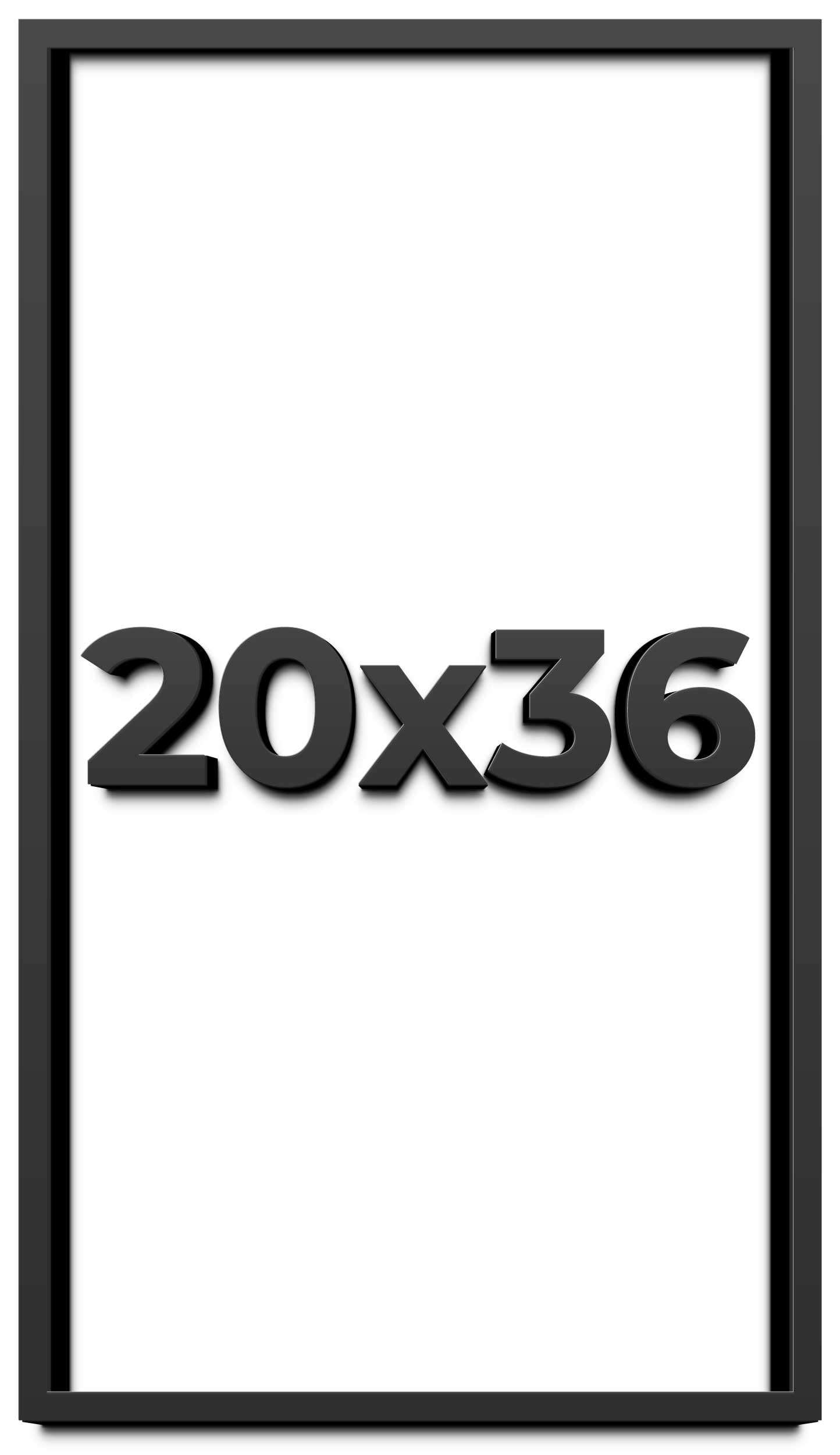 20x36 Shadow Box Frame Black | 1 inches Deep Real Wood Contemporary ...