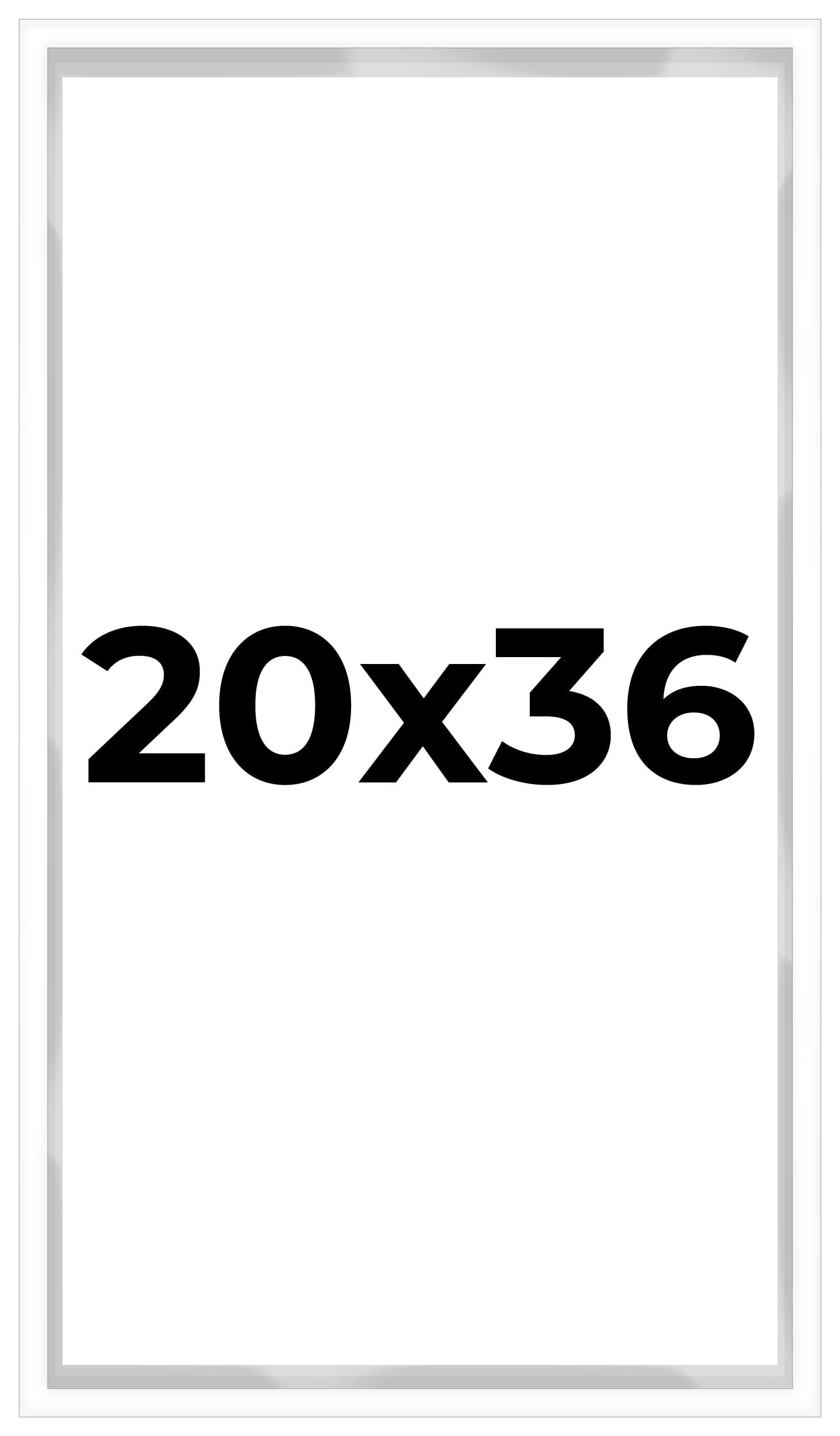 20x36 White Shadowbox Frame - Interior Size 20x36 by 1 Inches - Made to ...