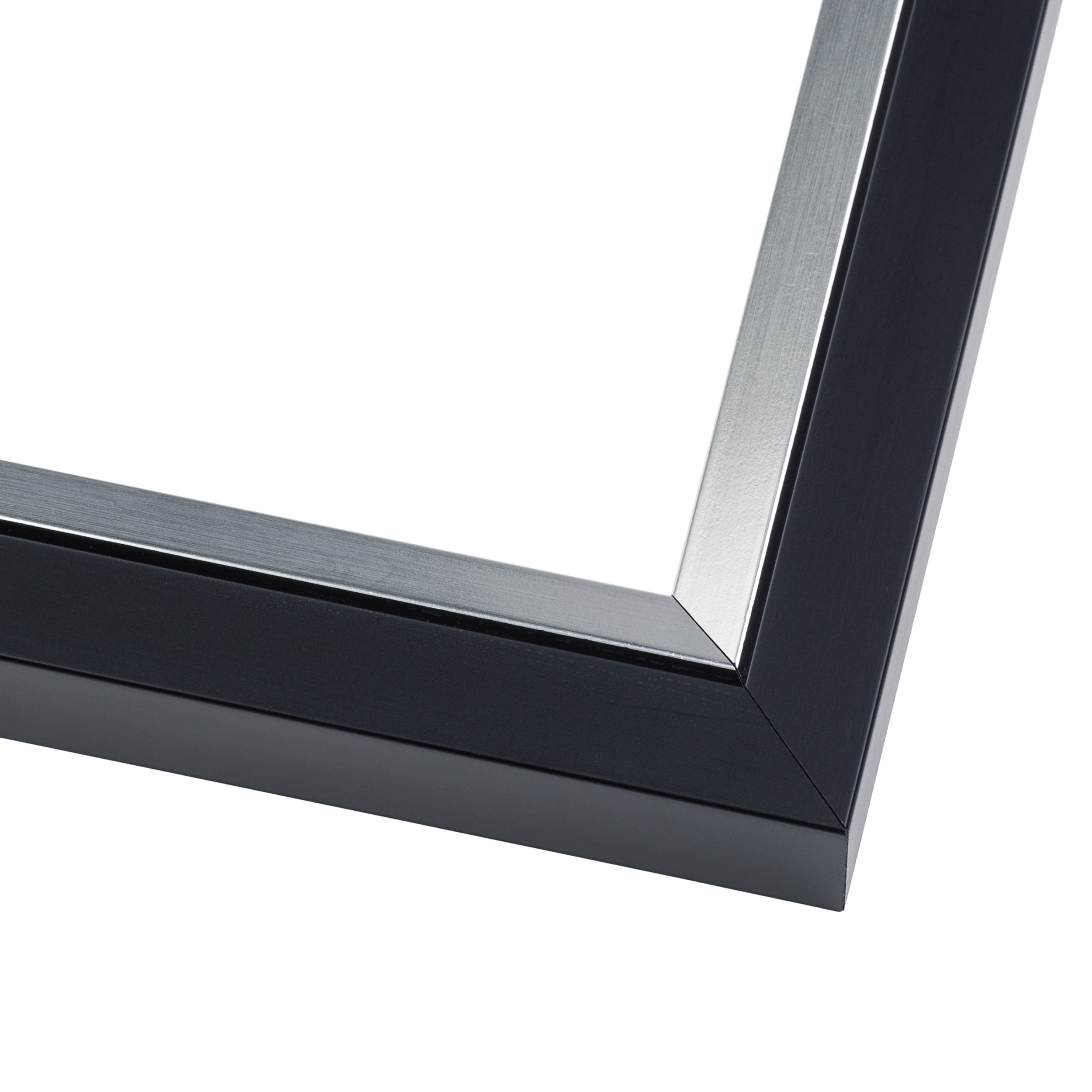 20x38 Flat Silver Picture Frame - UV Acrylic, Foam Board Backing ...