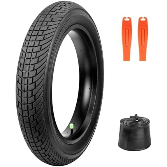 20x4.0 Electric Bike Tires Premium All-Terrain Bicycle Tires with Block Tread Pattern, High Grip ...