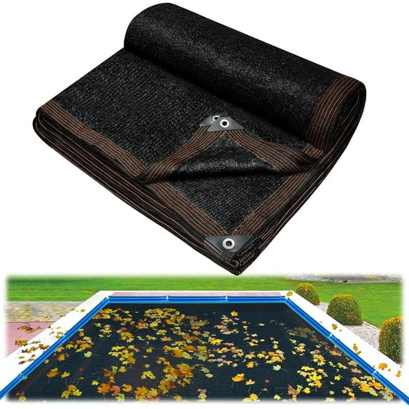 20x40 FT Pool Leaf Net Cover - Heavy-Duty Rectangle Mesh Pool Cover ...