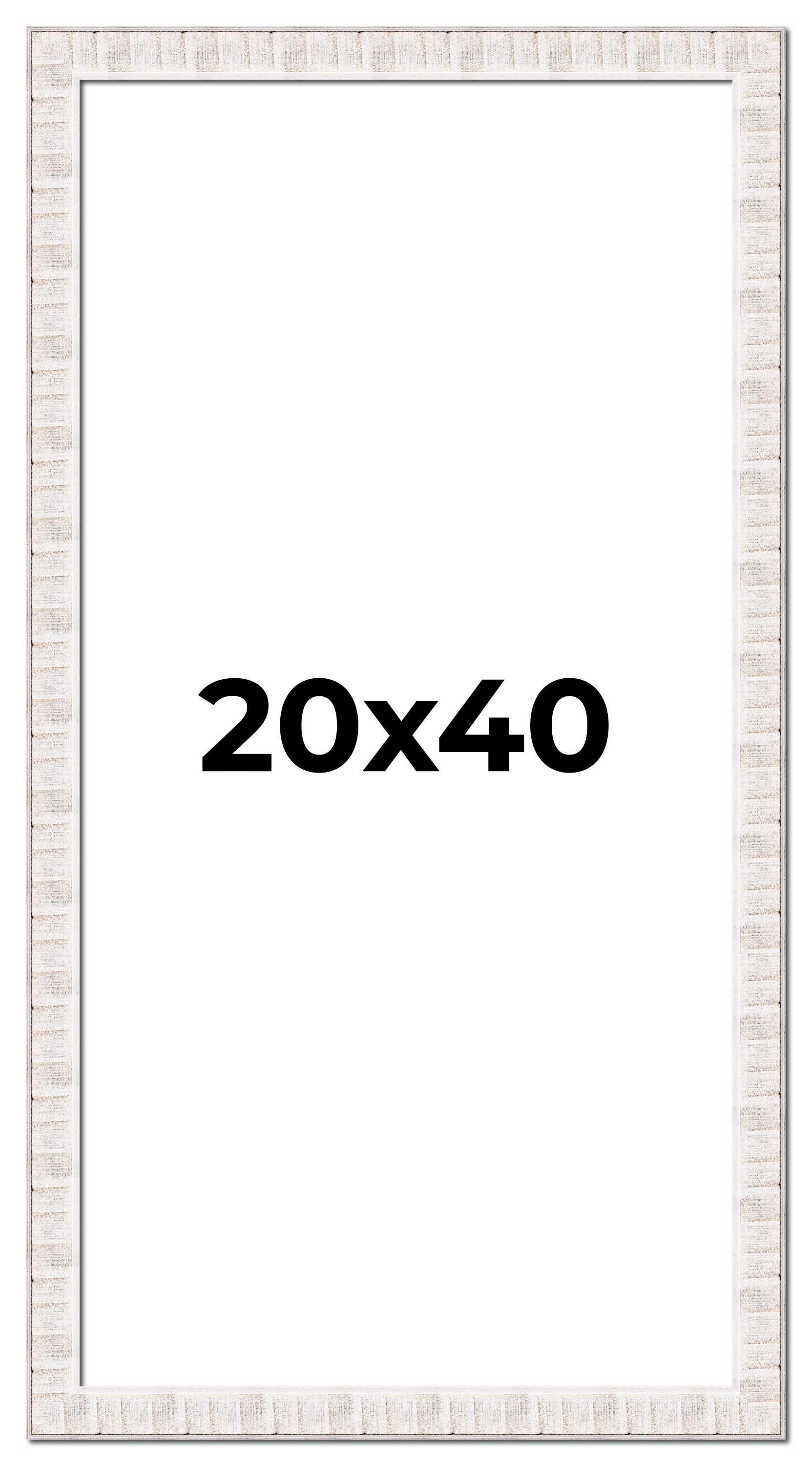20x40 Frame White Sonoma Rustic Wood Picture Frame | 1.5 Inch Moulding ...