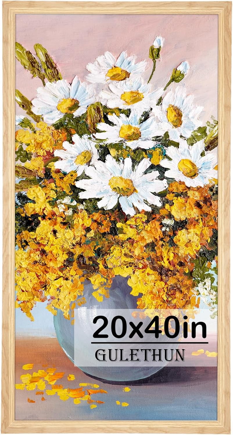 20x40 Picture Frame, Natural Wood Poster Frame, Home Decor Natural ...