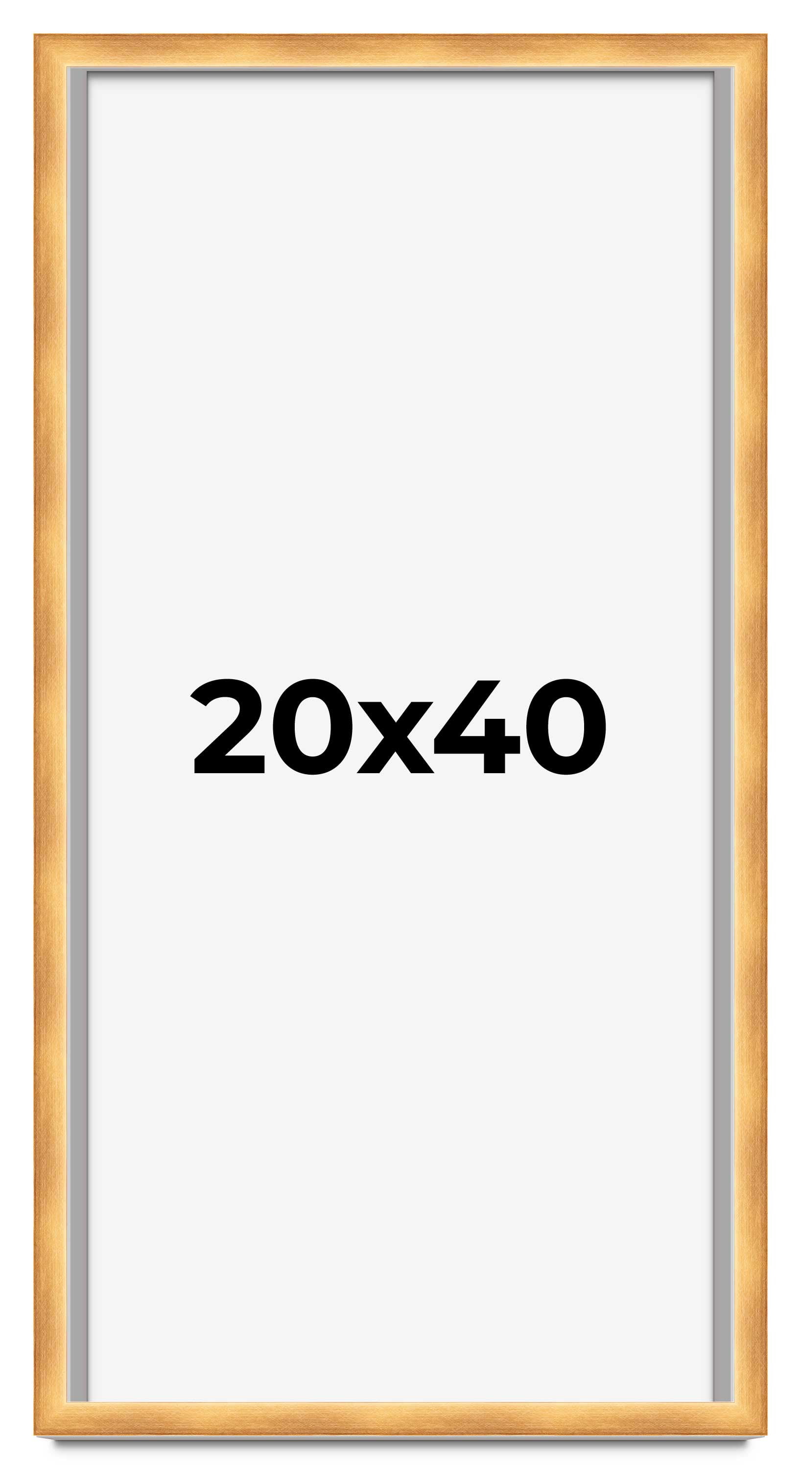 20x40 Shadow Box Bronze Cross-Brushed Display Frame | 1.625 Inches Deep ...
