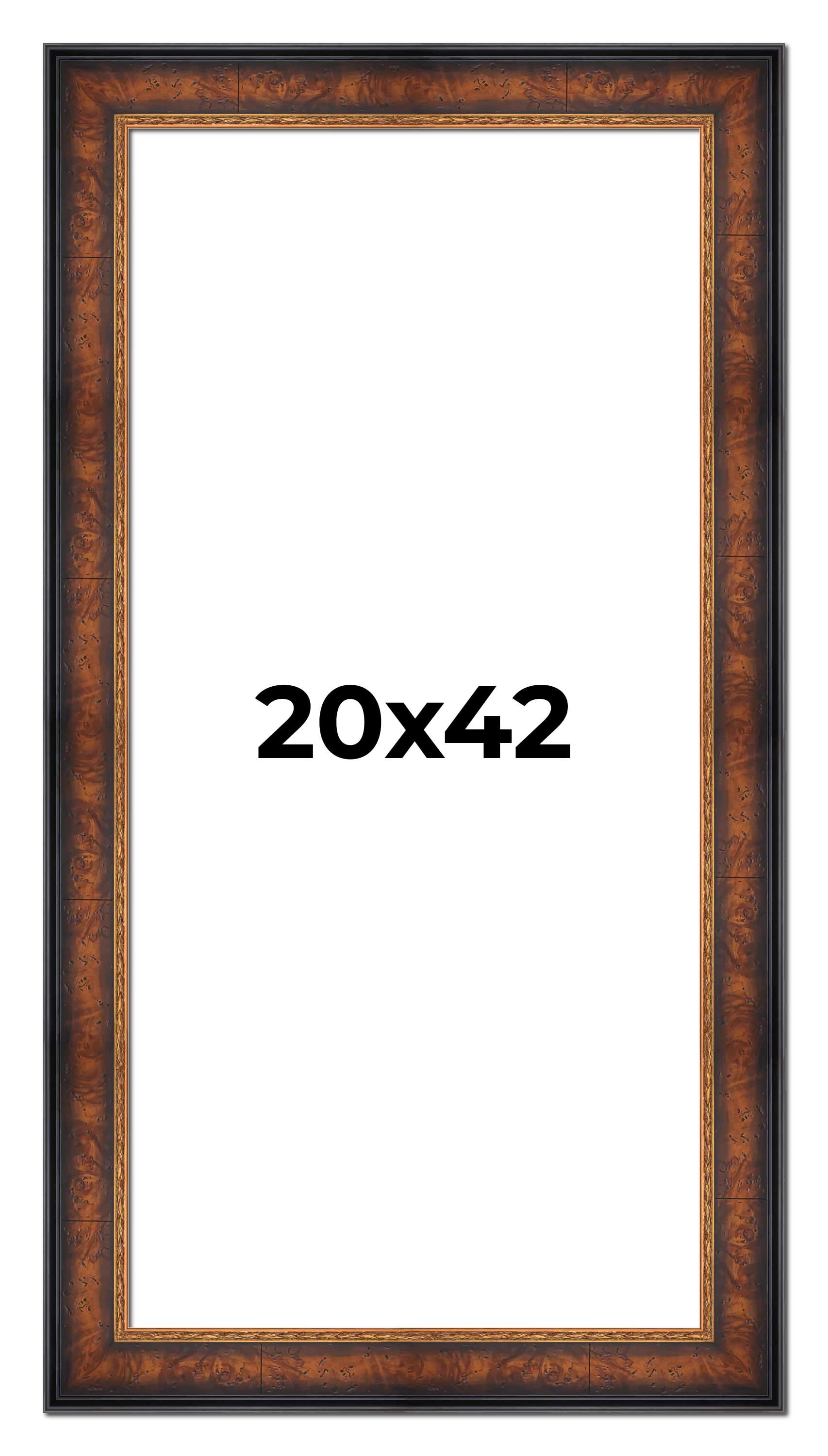 20x42 Frame Brown Walnut Gold Ornate Trim Solid Wood Plein Air Picture ...