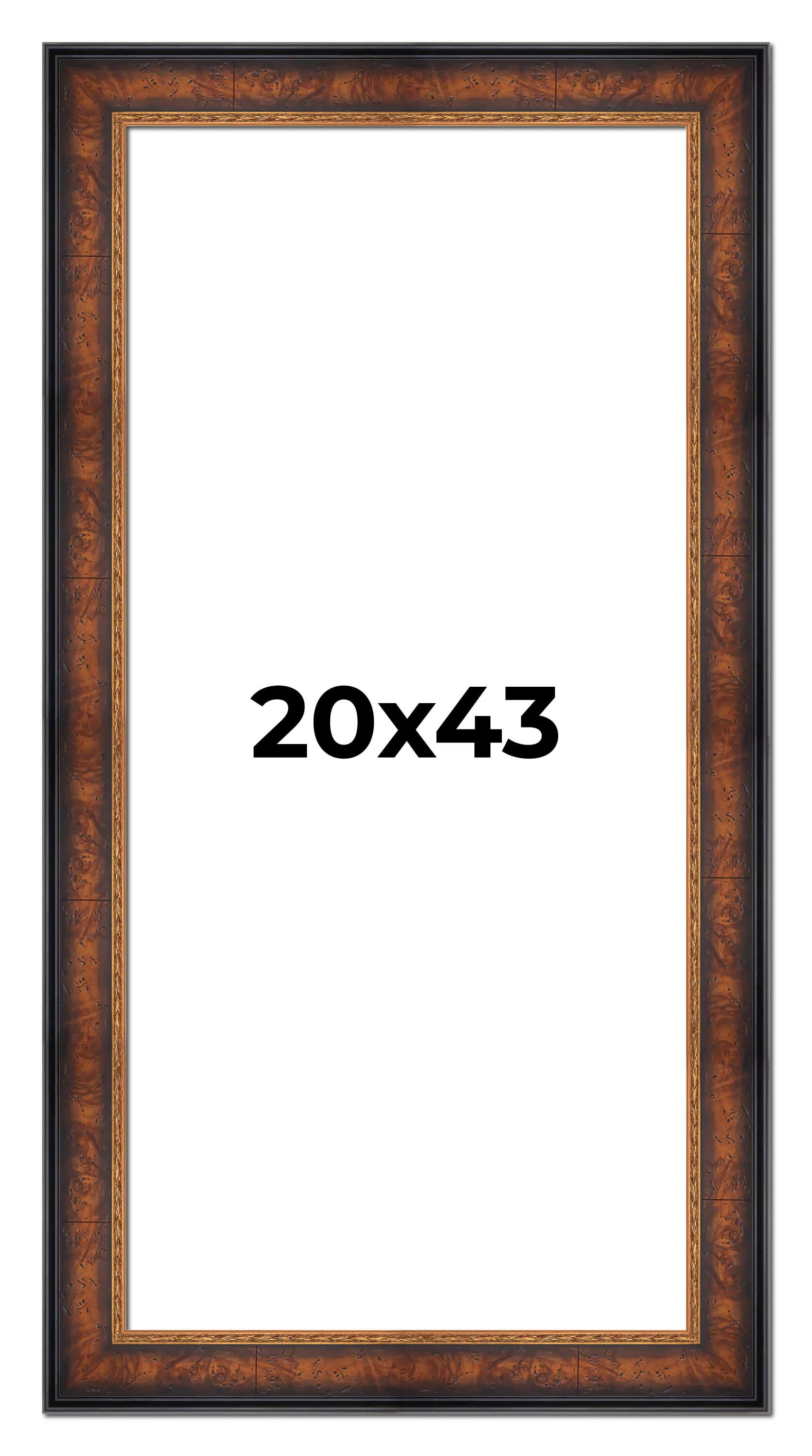 20x43 Frame Brown Walnut Gold Ornate Trim Solid Wood Plein Air Picture ...